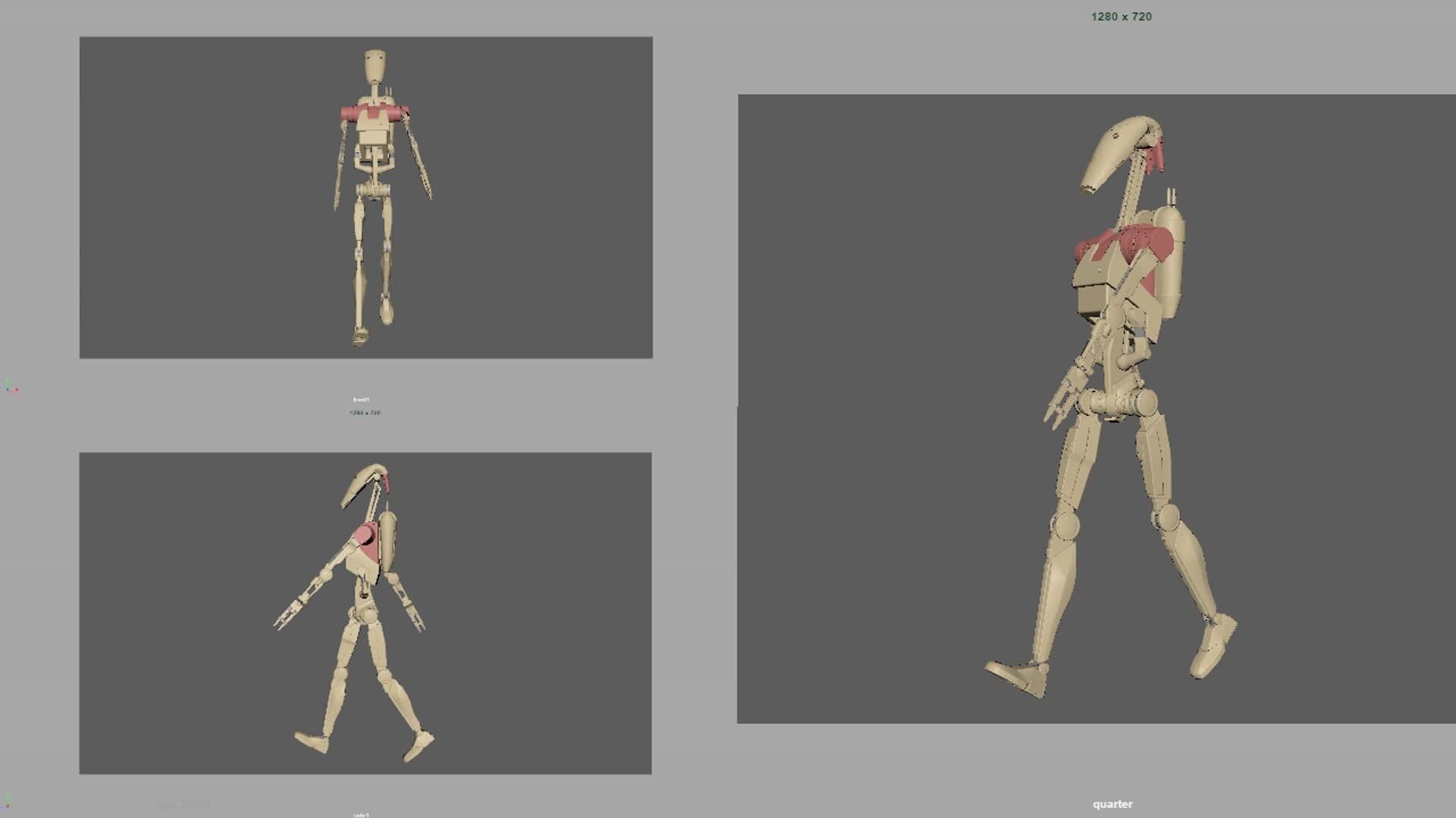 ArtStation - Star Wars Droid Cheerful Walking Cycle - 3D Animation