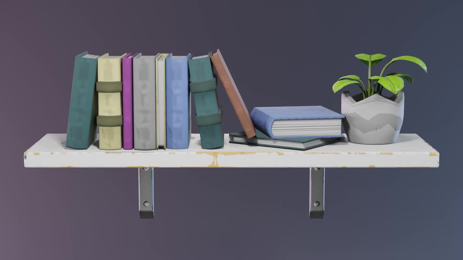 ArtStation - Wall mounted Book Shelf