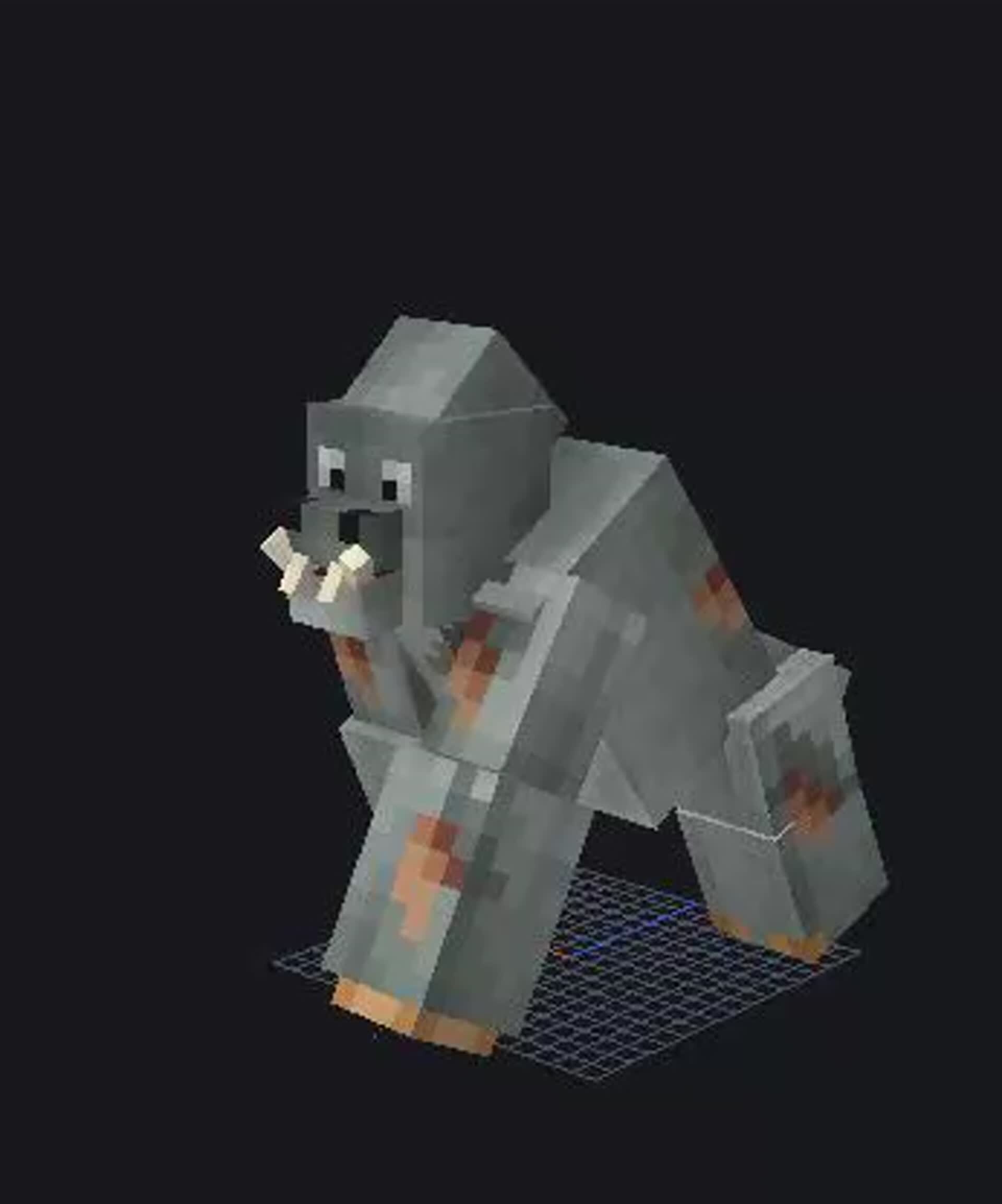 ArtStation - Gorilla - Minecraft 3d model