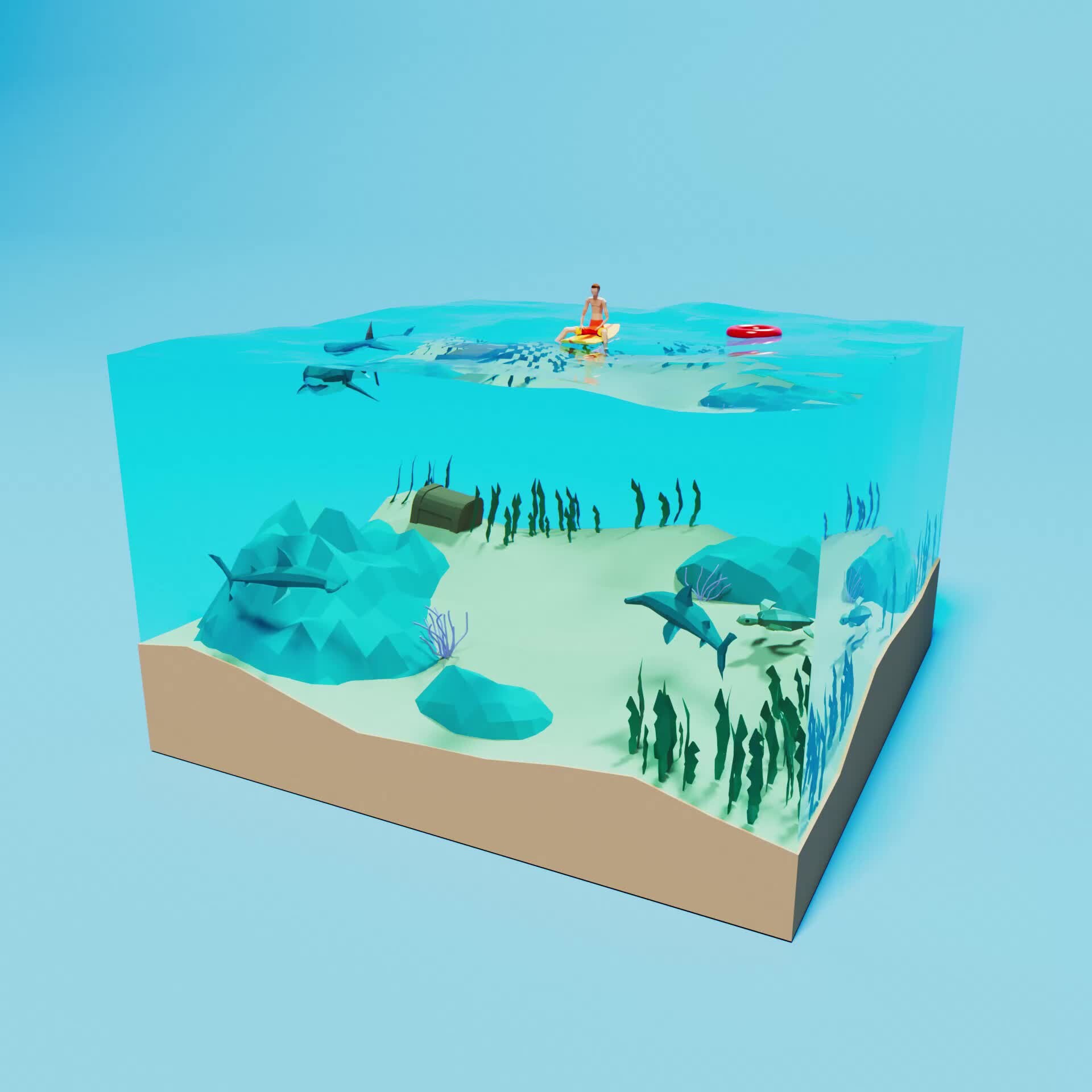 ArtStation - Low Poly ocean