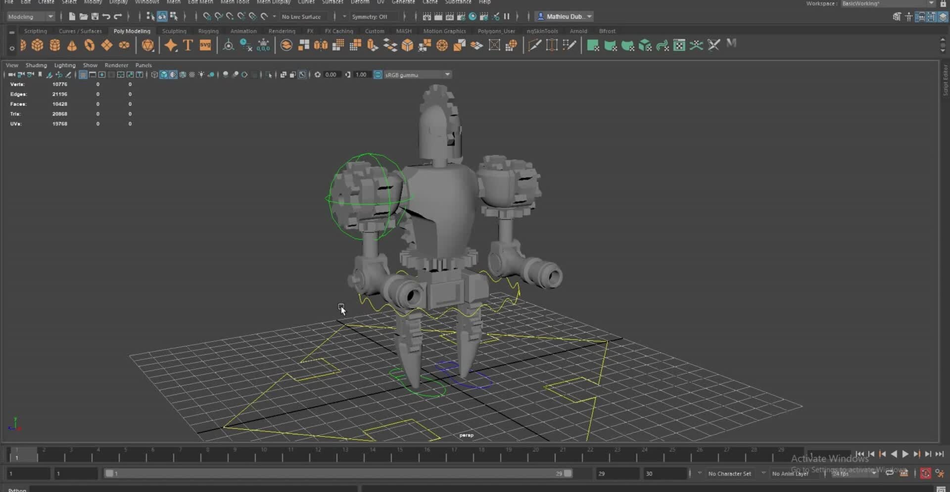 ArtStation - Gear Bot rigging WIP