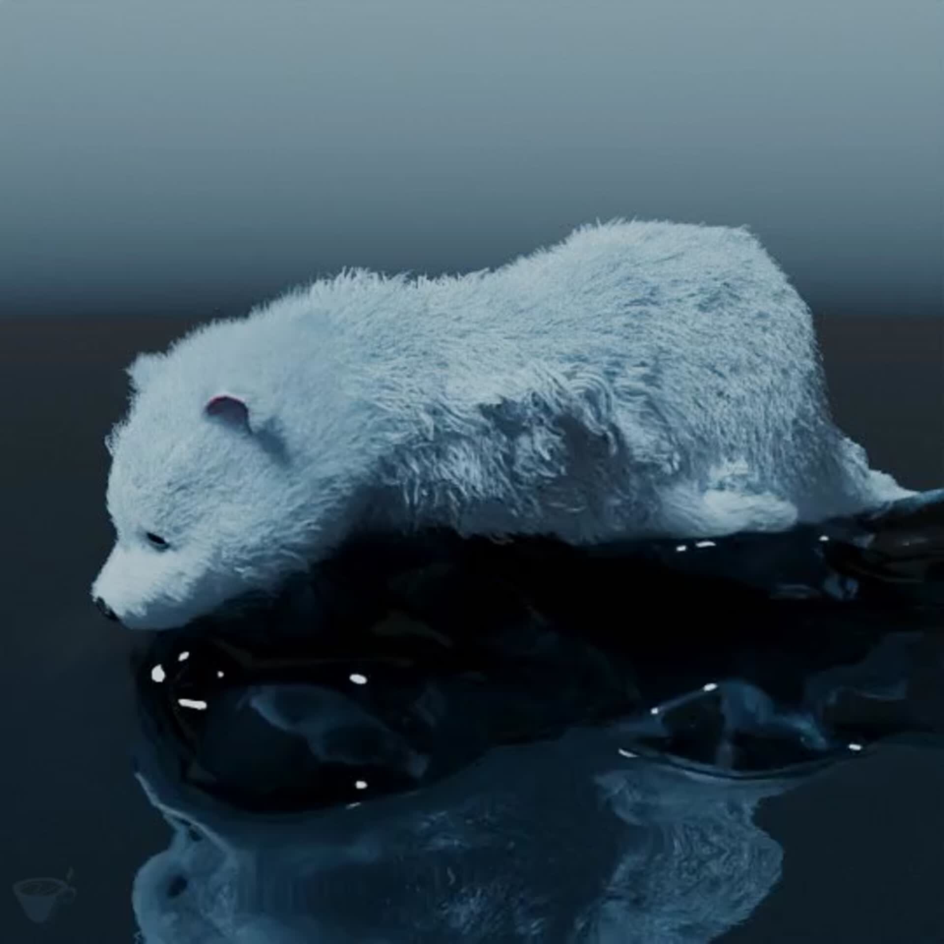 ArtStation - Polar bear chilling