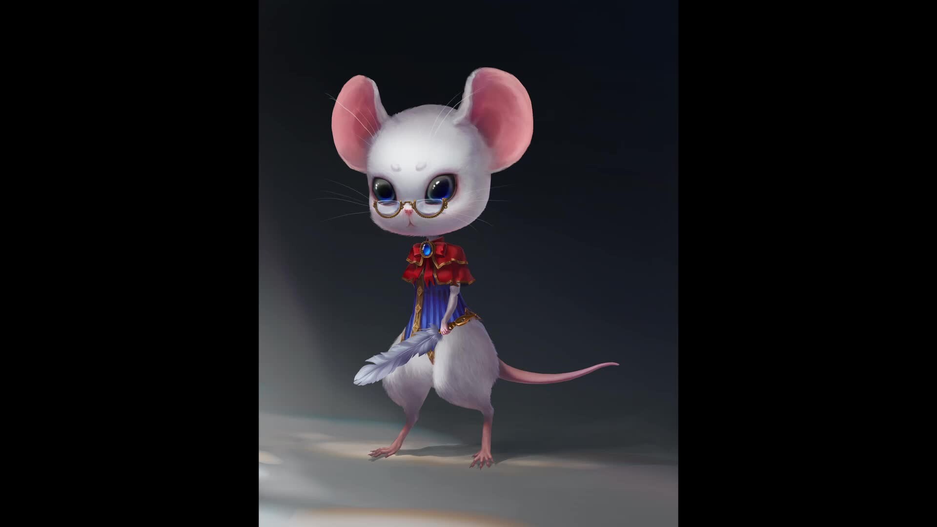 ArtStation - White Mouse. Walk Cycle. Animation in Spine2d