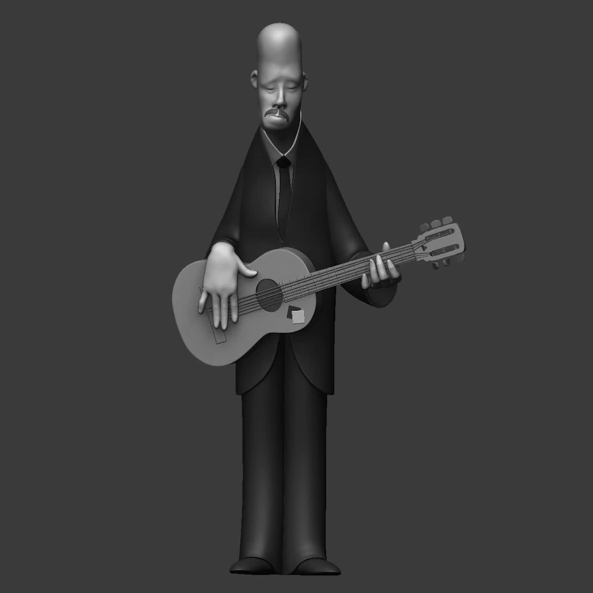 ArtStation - The guitarist - Character design/modeling