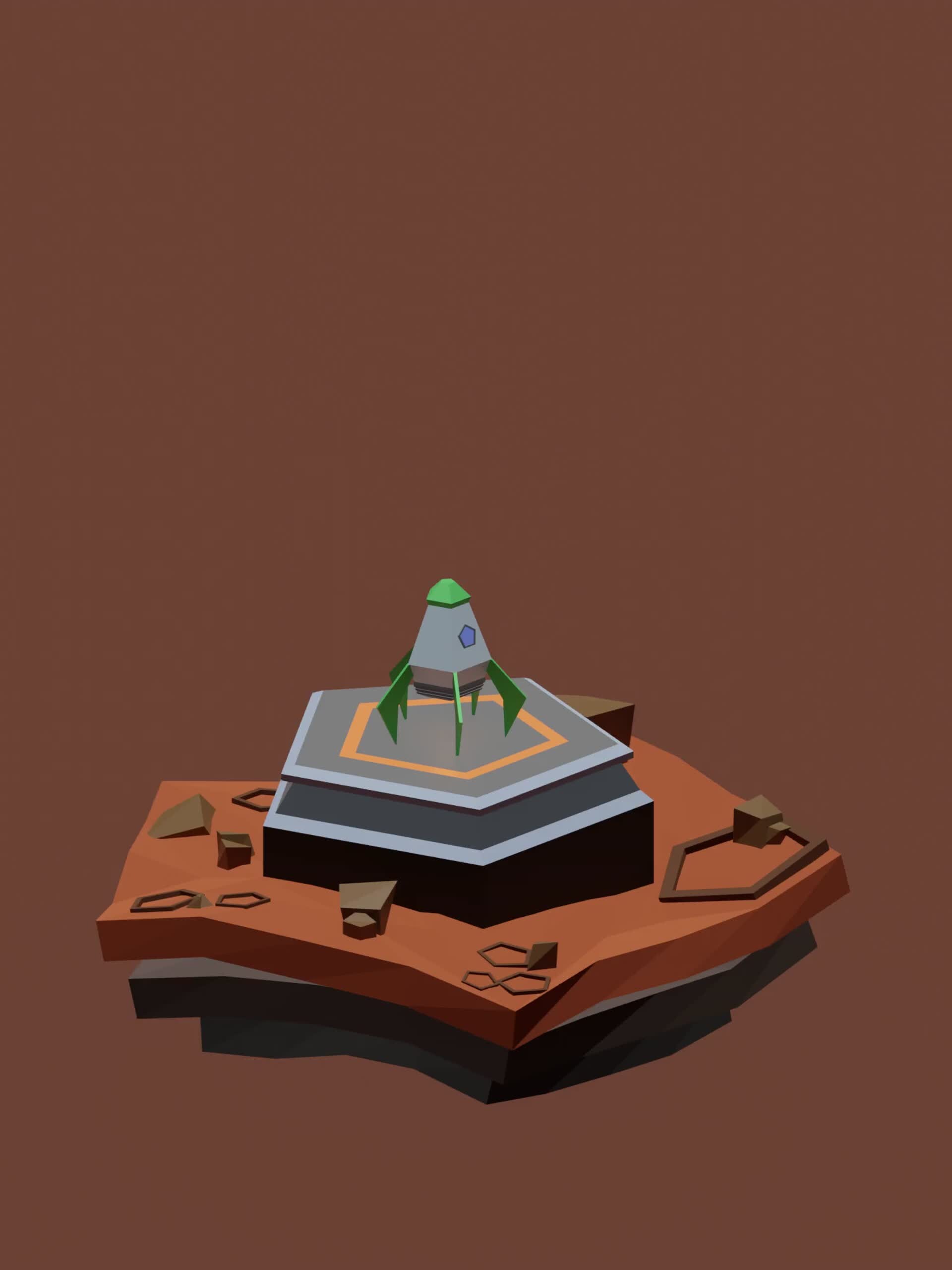 ArtStation - Low Poly Rocket