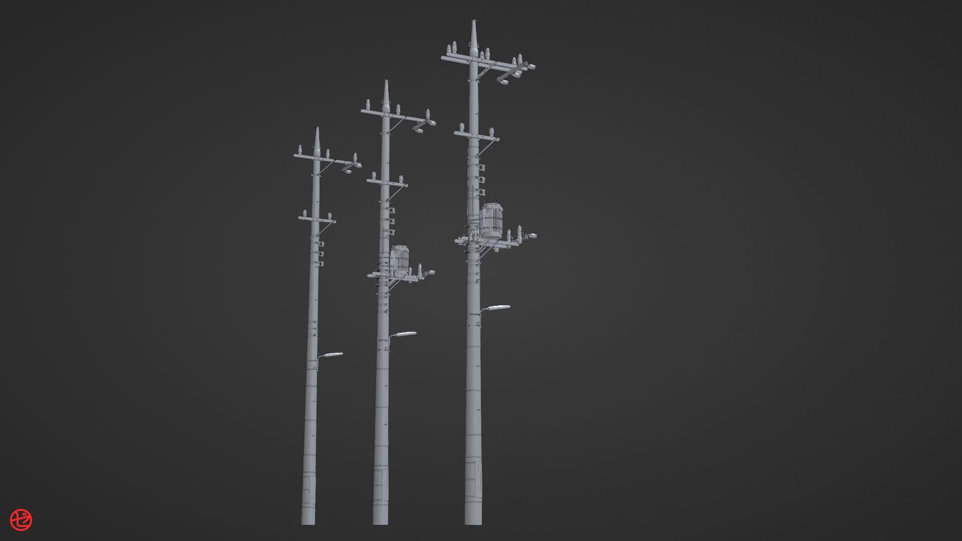ArtStation - utility pole 3D models