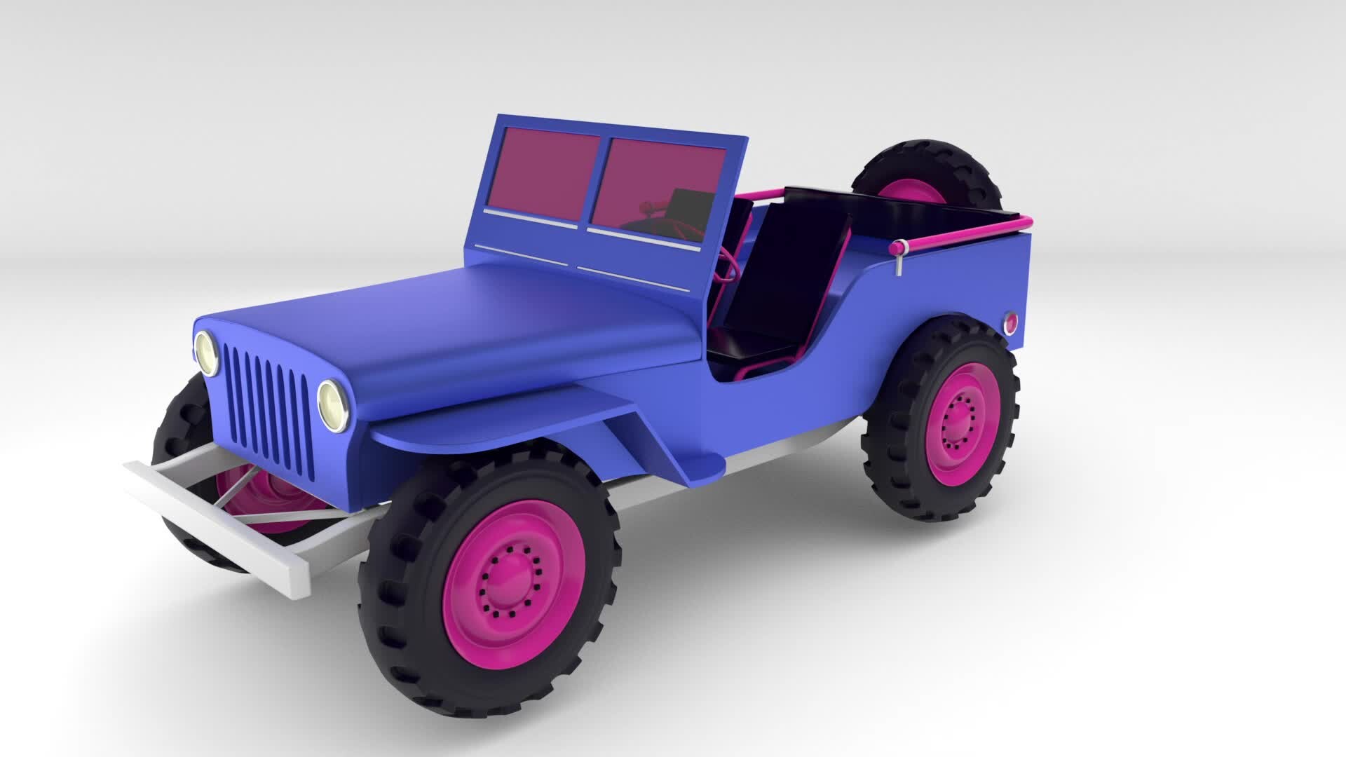 ArtStation - Stylized Jeep Model