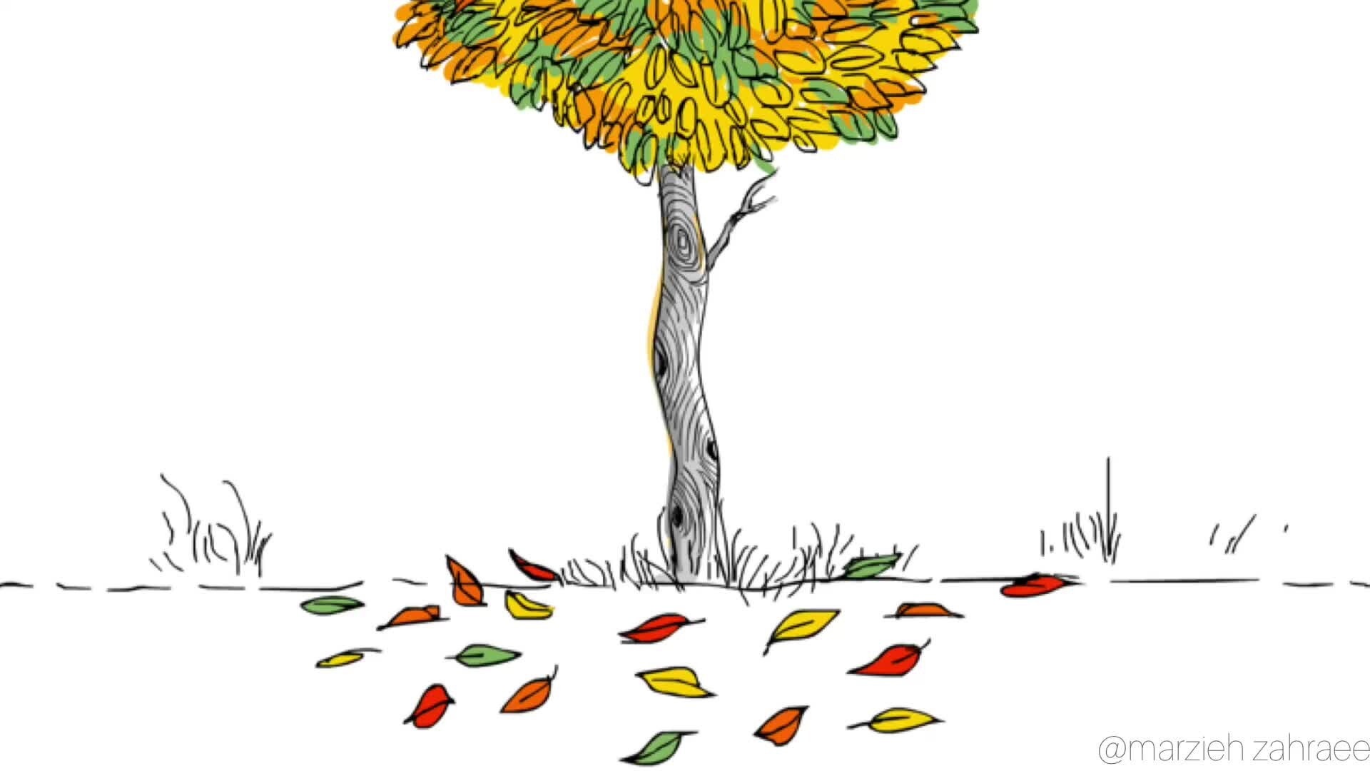 ArtStation - leaves falling animated 2D