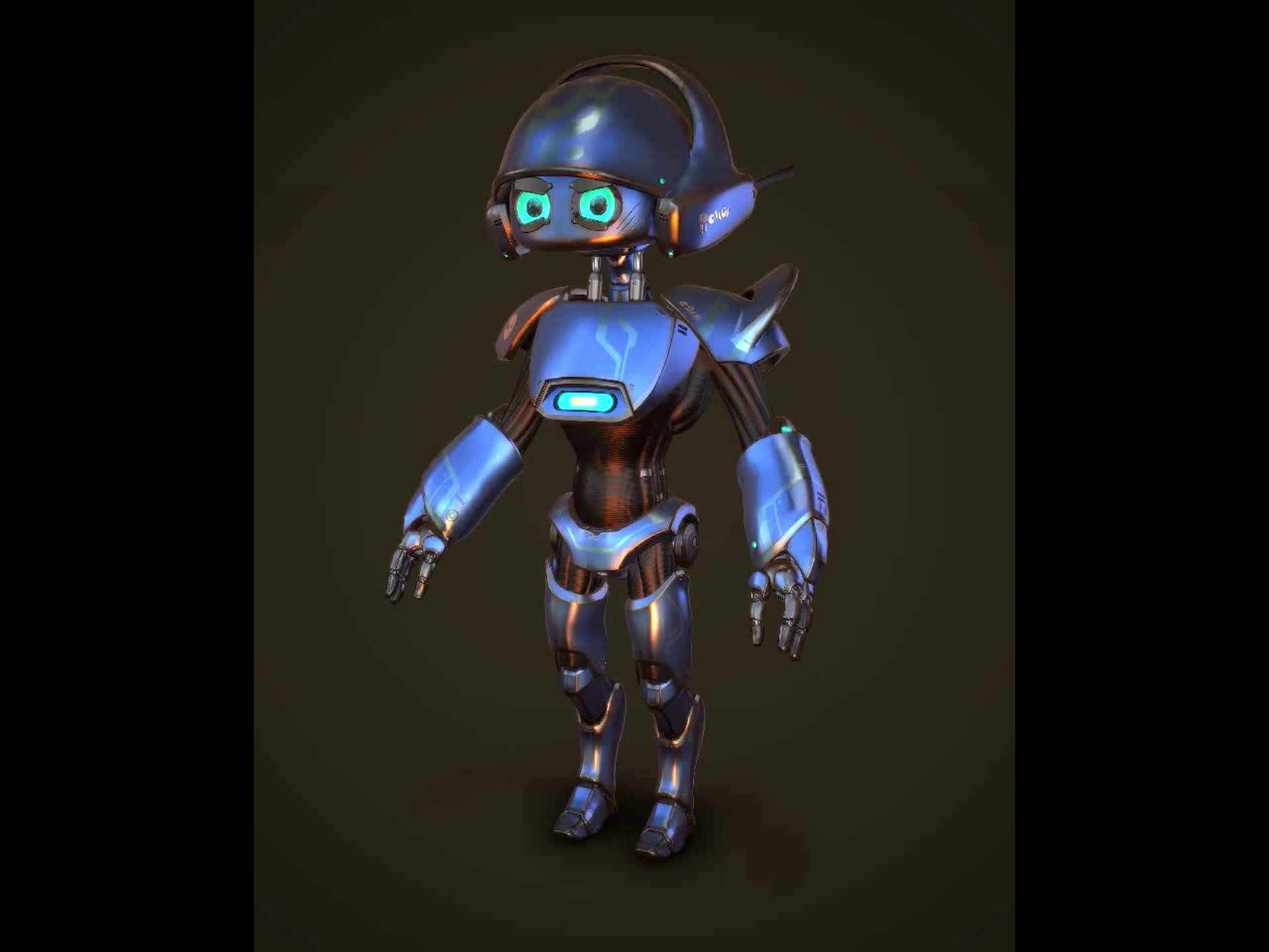 ArtStation - Сoncept of a small combat robot)