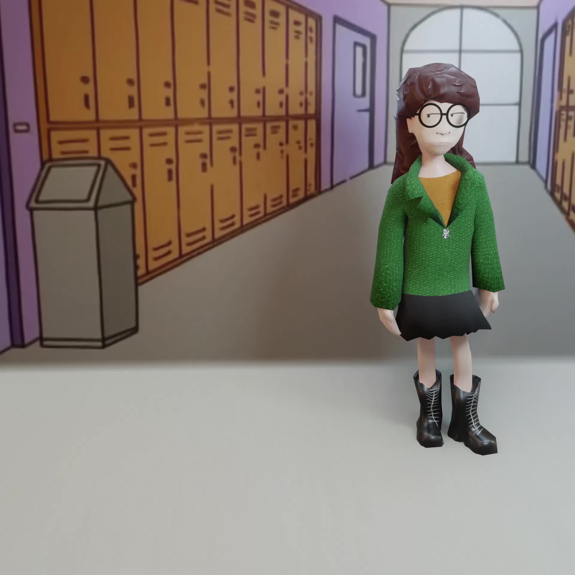 ArtStation - Daria character modeling and texturing (low poly)