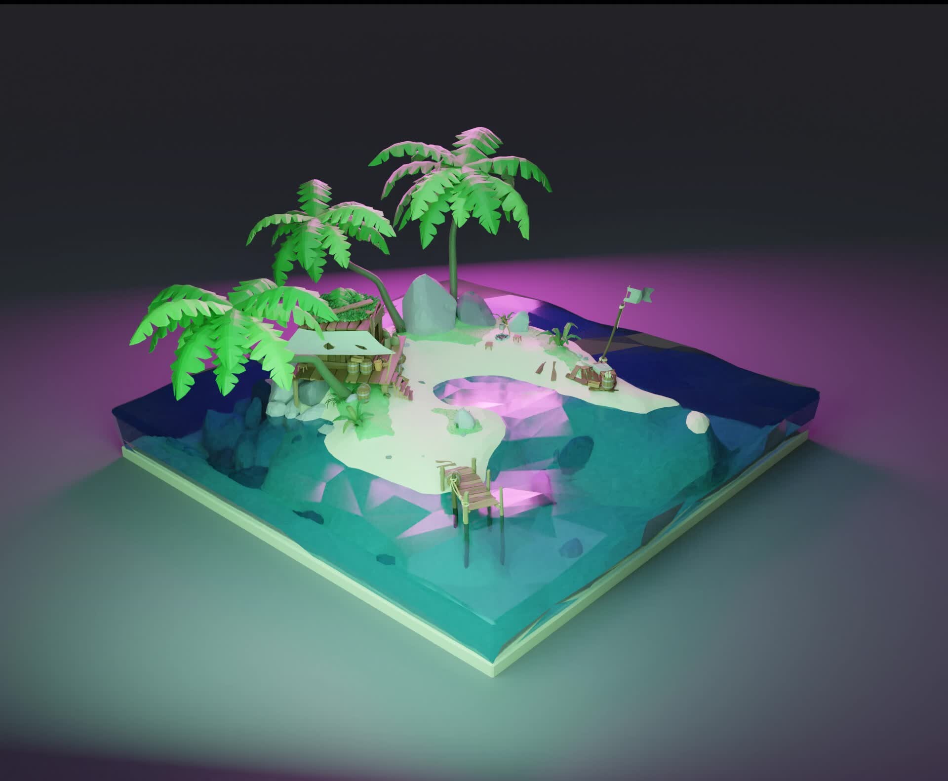 ArtStation - Island (Low Poly)