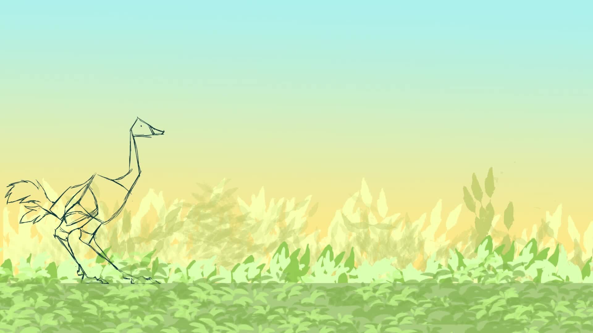 ArtStation - Ostrich walk animation