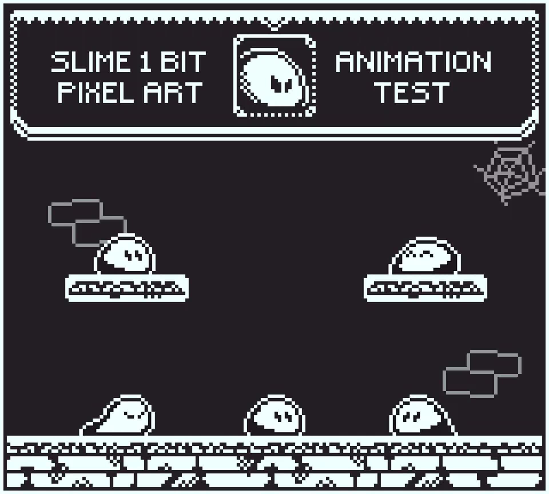 ArtStation - Slime 1-Bit Pixel Art Animation