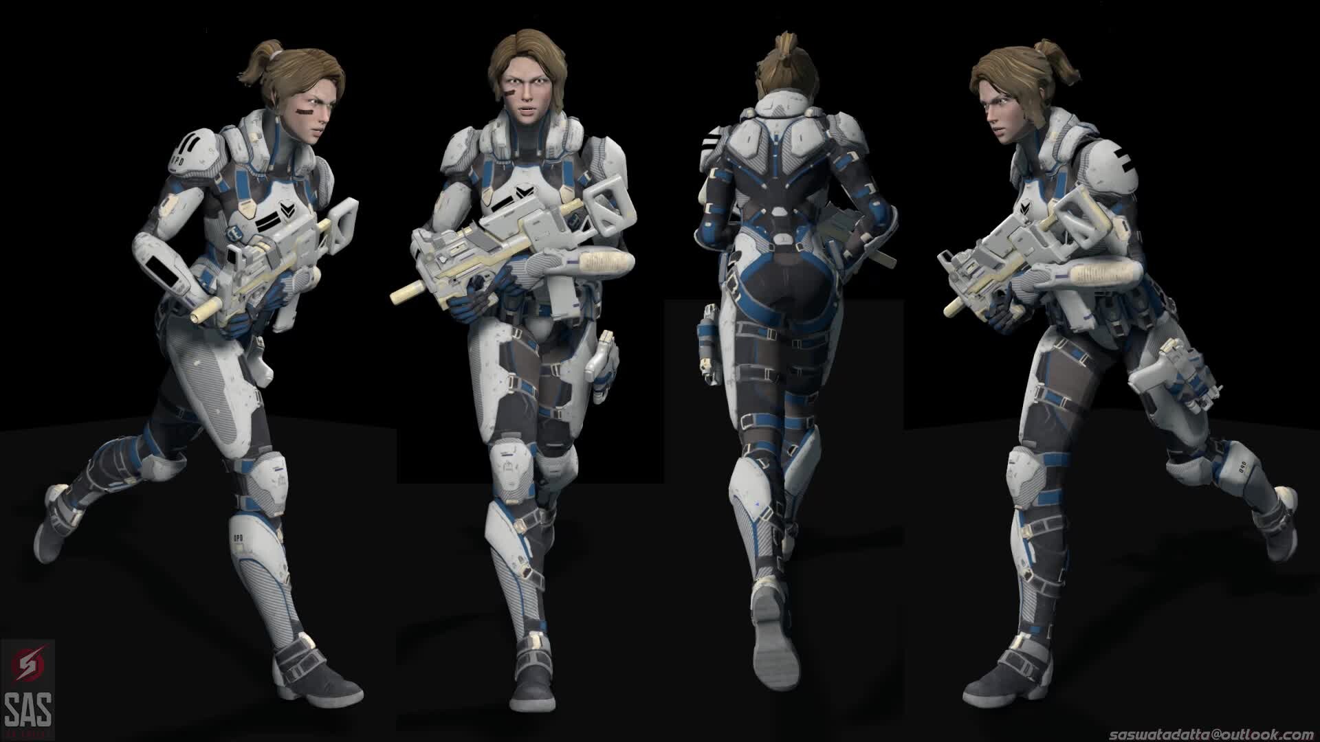 ArtStation - Sprint / Run Cycle Gameplay Character Keyframe Animation