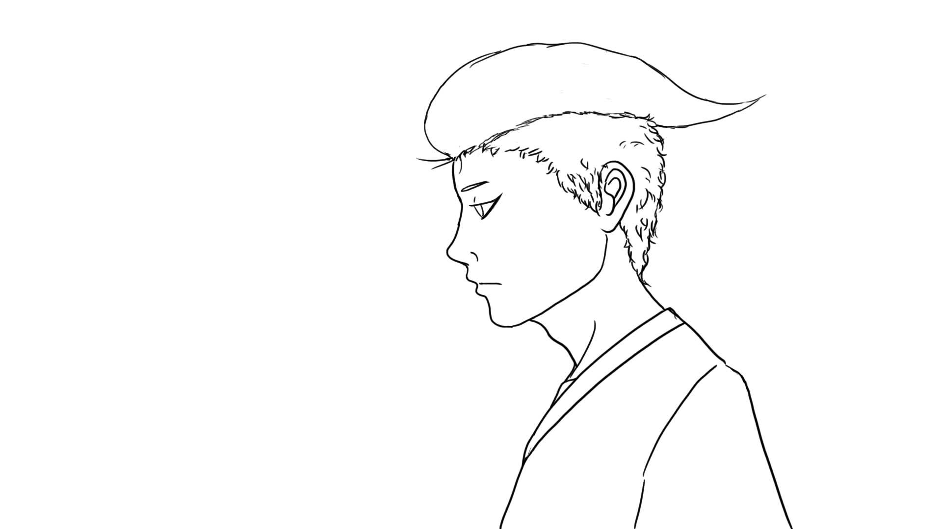 ArtStation - 2D Hair Wave Animation