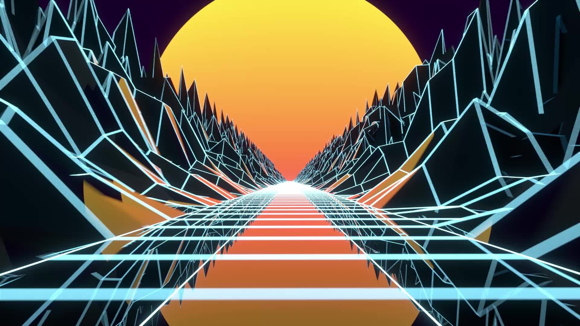 ArtStation - Retro Cyber Sunset