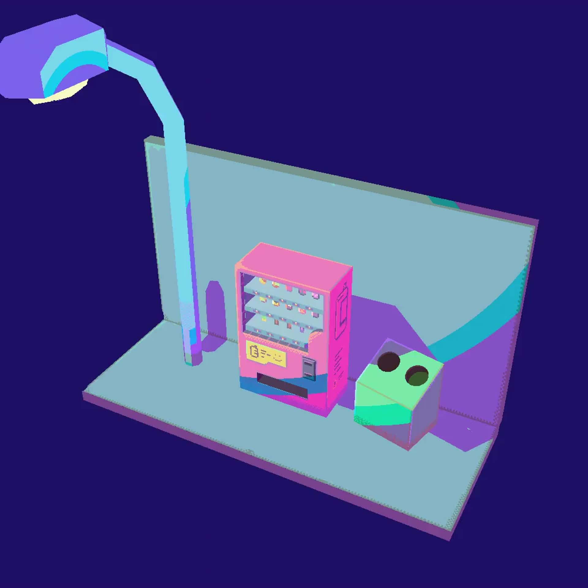 ArtStation - 3D pixel Vending machine