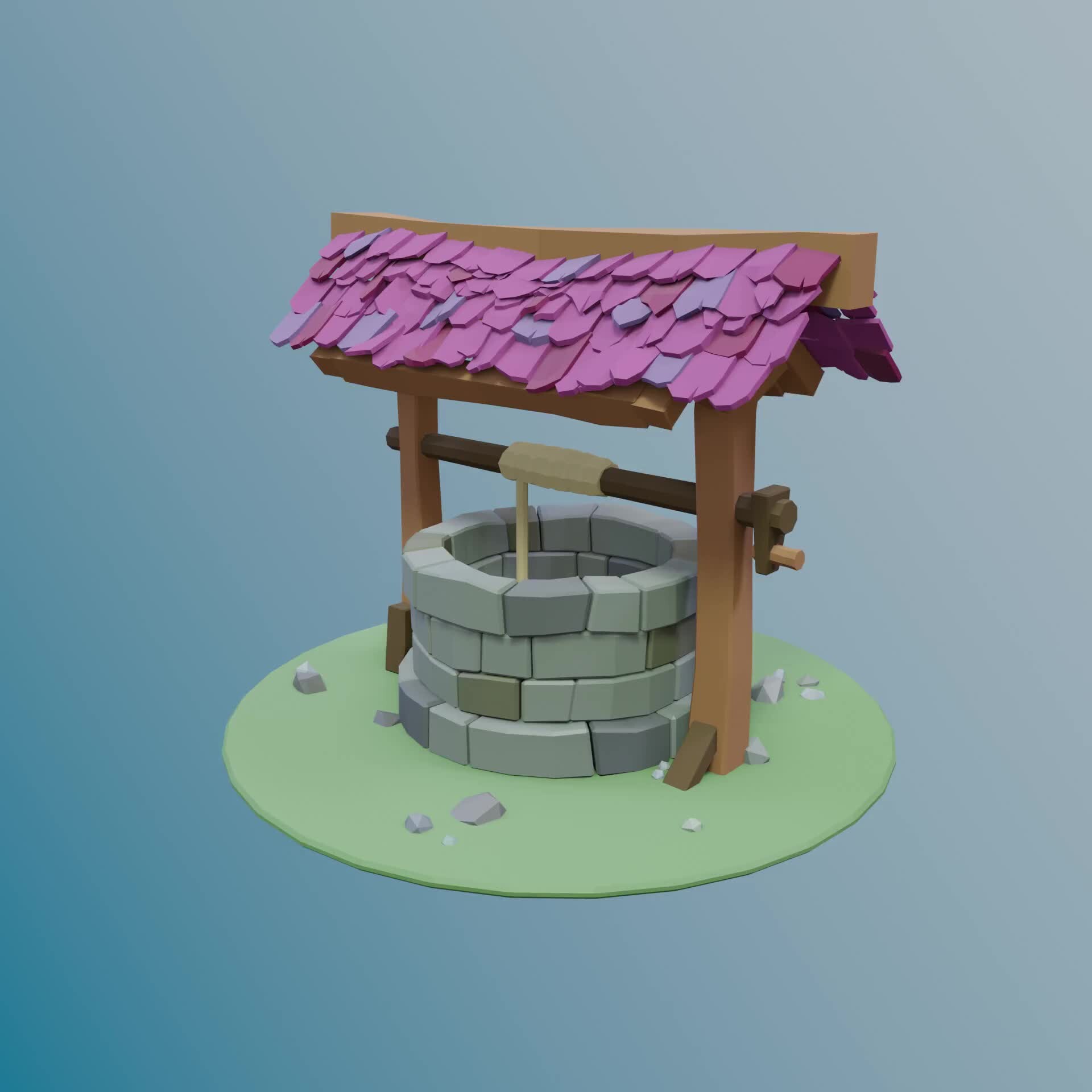 ArtStation - Low Poly Well