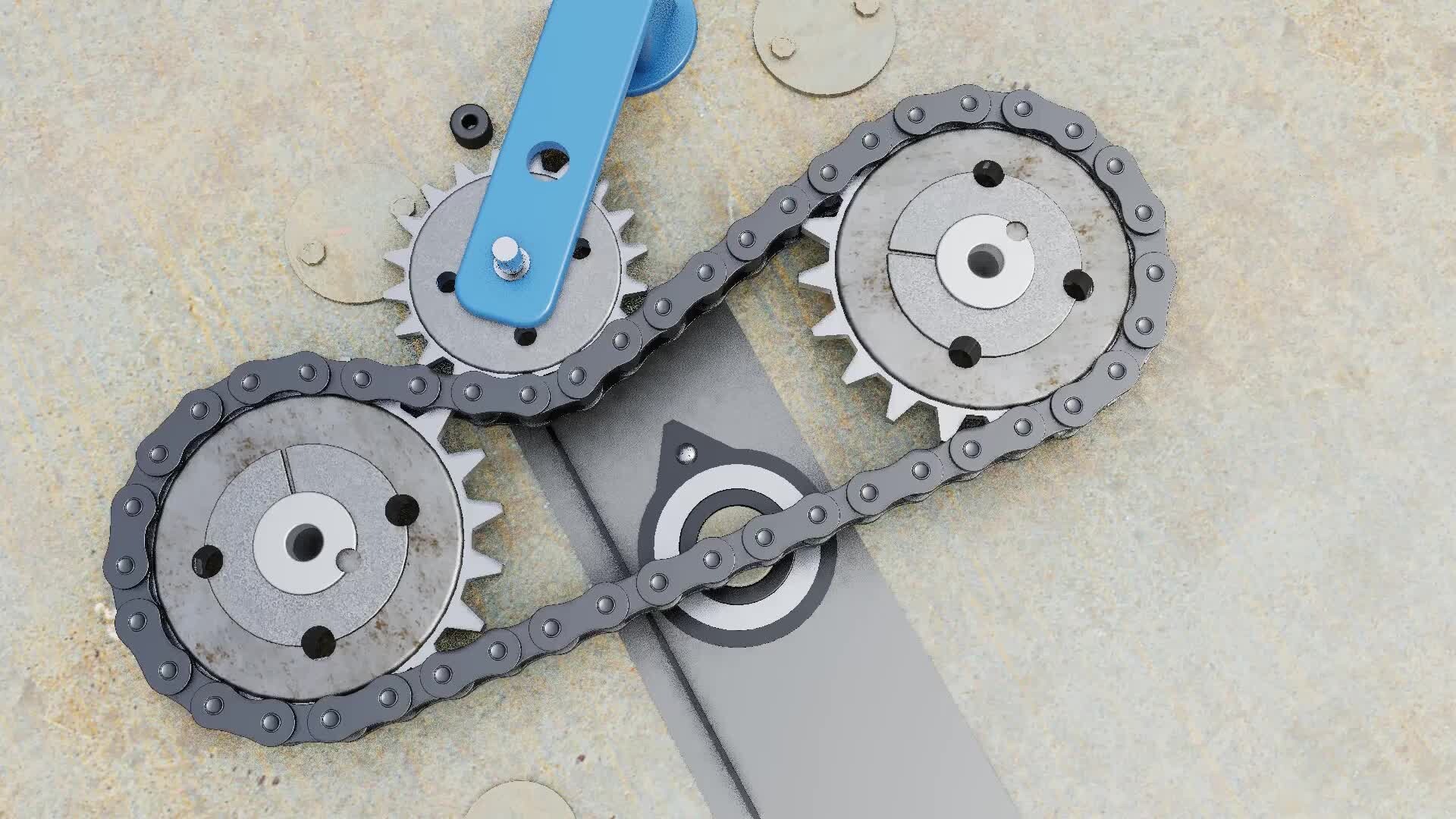 ArtStation - Mechanical Animation of different types of chain rig project