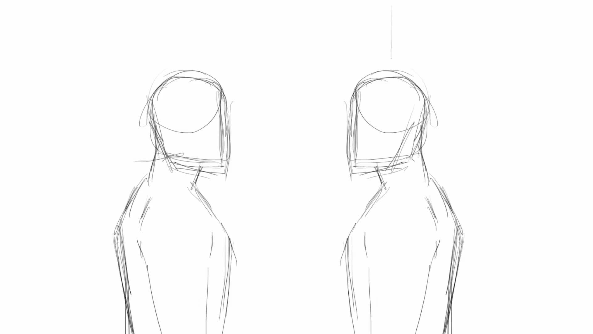 ArtStation - Fight sketch