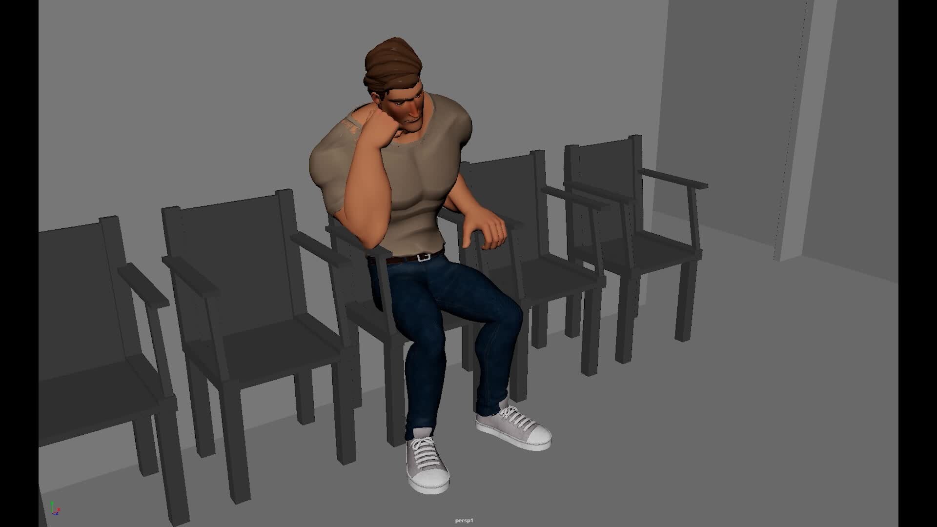 ArtStation - Waiting in a Room Cinematic Animation