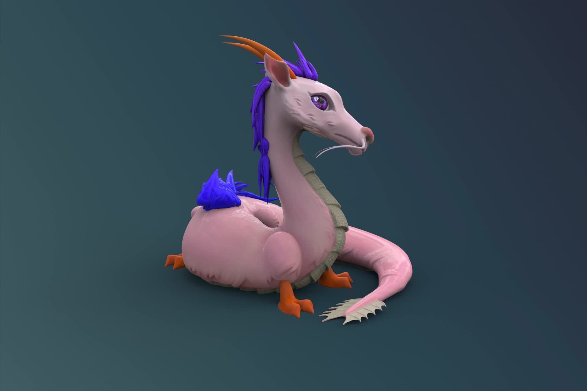 ArtStation - Pink Dragon