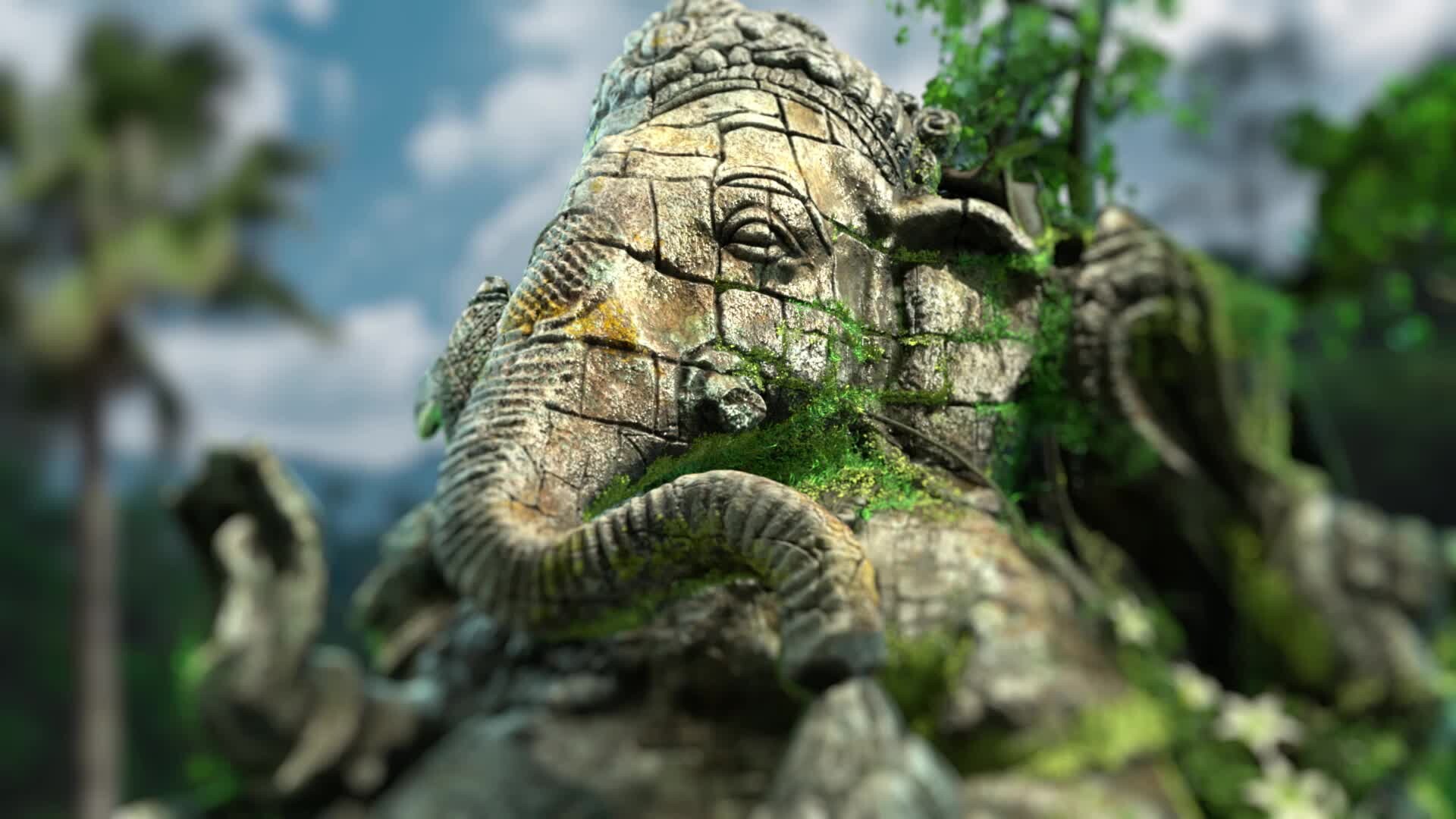 ArtStation - Overgrown Ganesh Jungle Statue