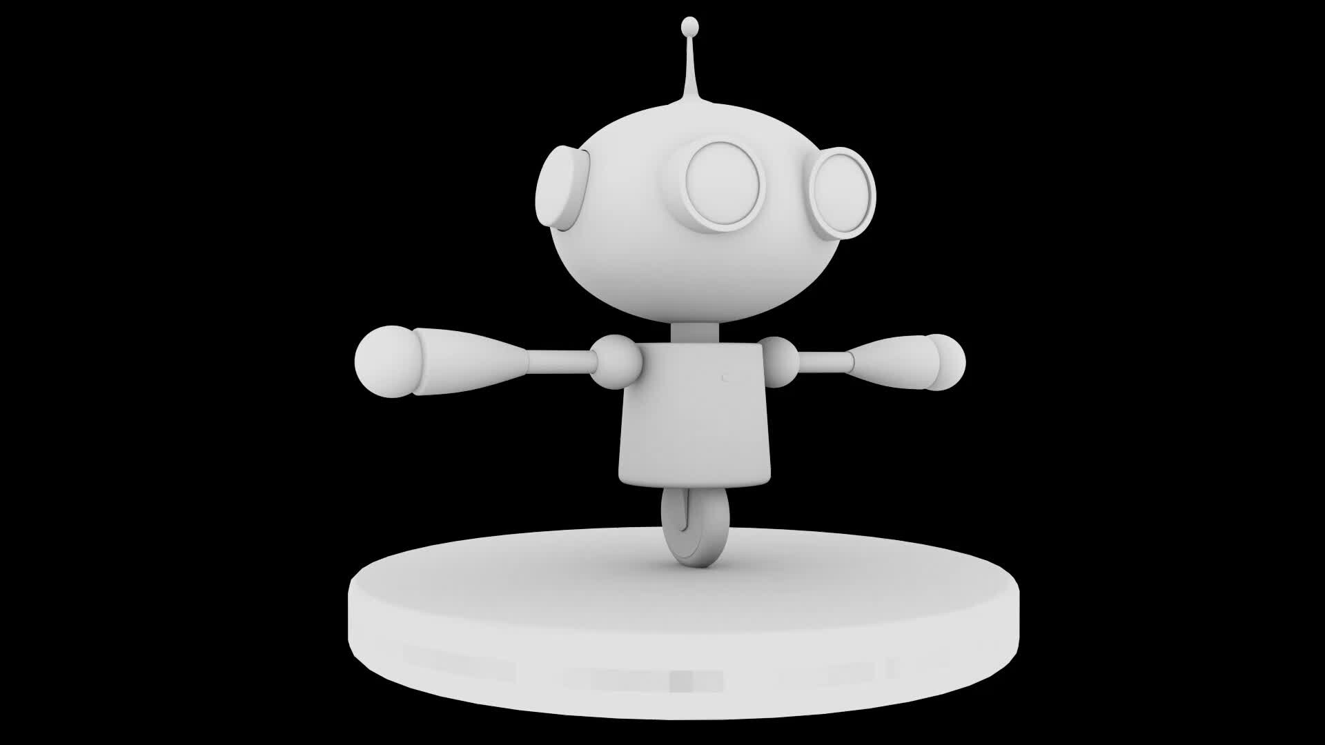 ArtStation - MIni robot 3d modeling