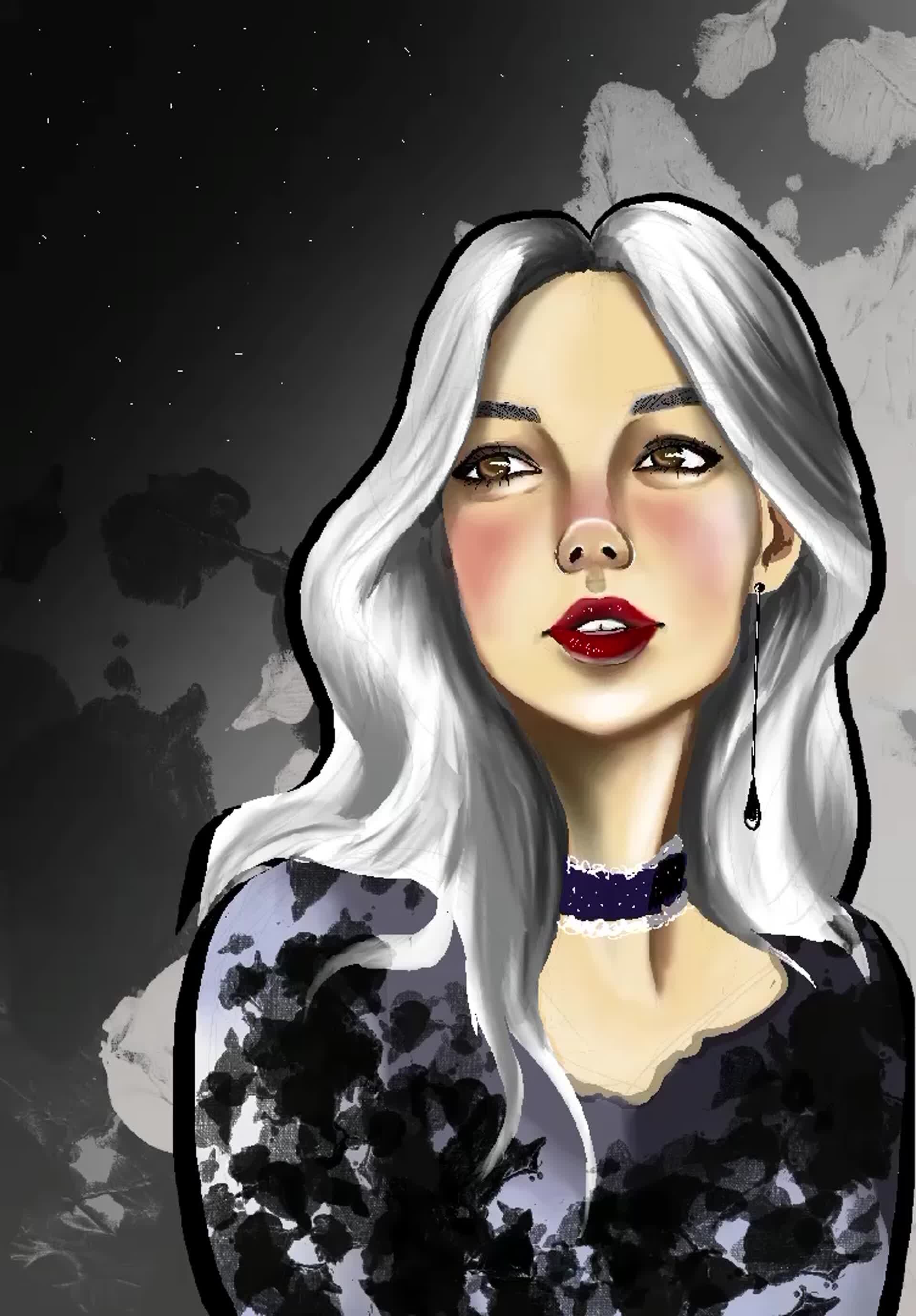 ArtStation - Girl process in Procreate