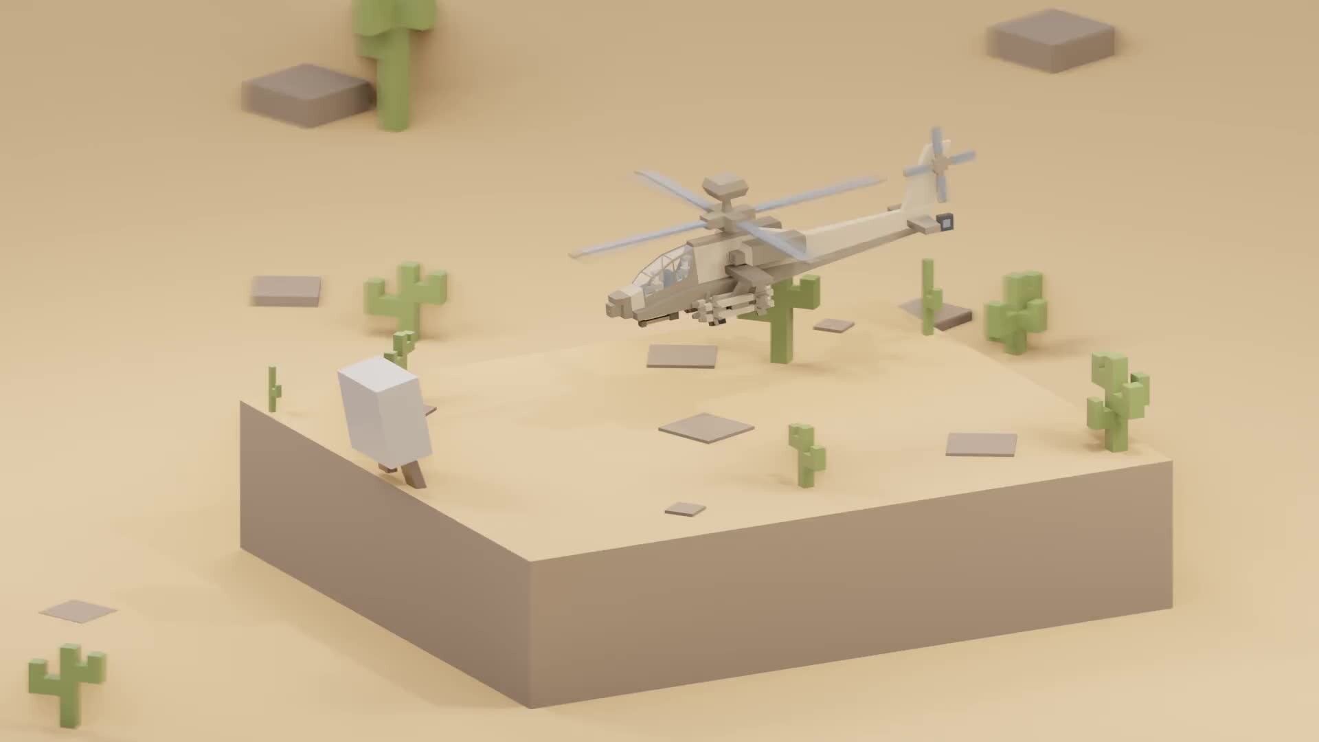 ArtStation - Low-poly Apache Longbow