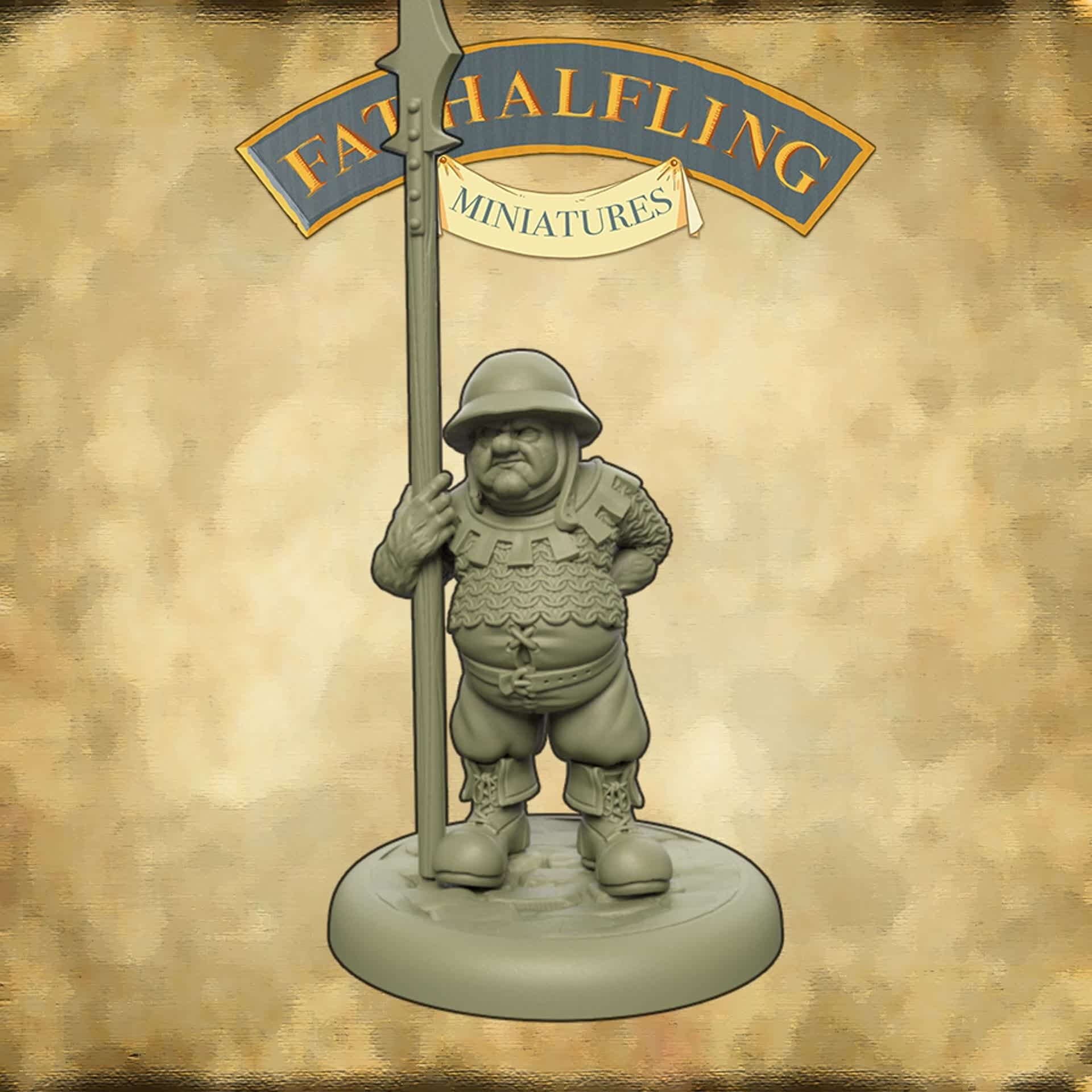 Jamie Phipps - Halfling Guard - Fat Halfling Miniatures