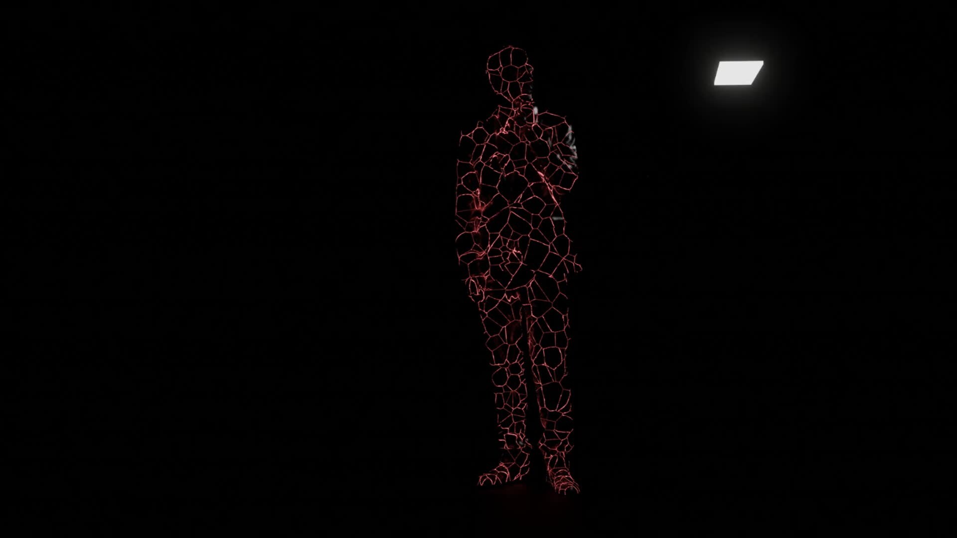 ArtStation - Glowing man Shattered