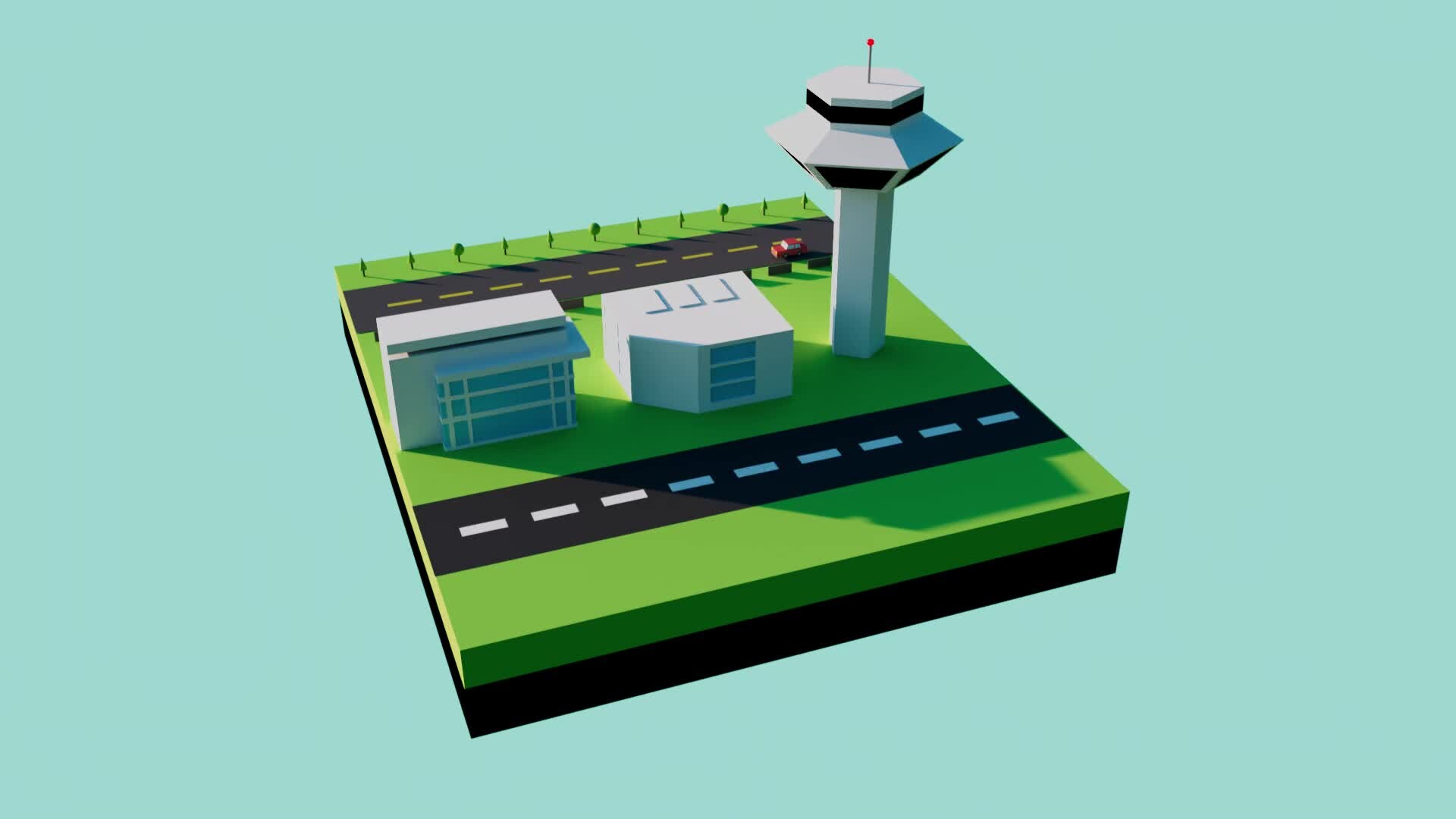 ArtStation - Low Poly Airport Loop Animation