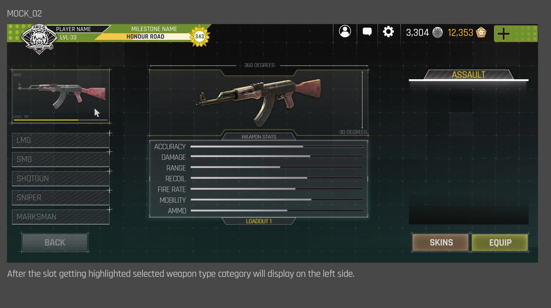 ArtStation - Weapon Loadout Screen-UI