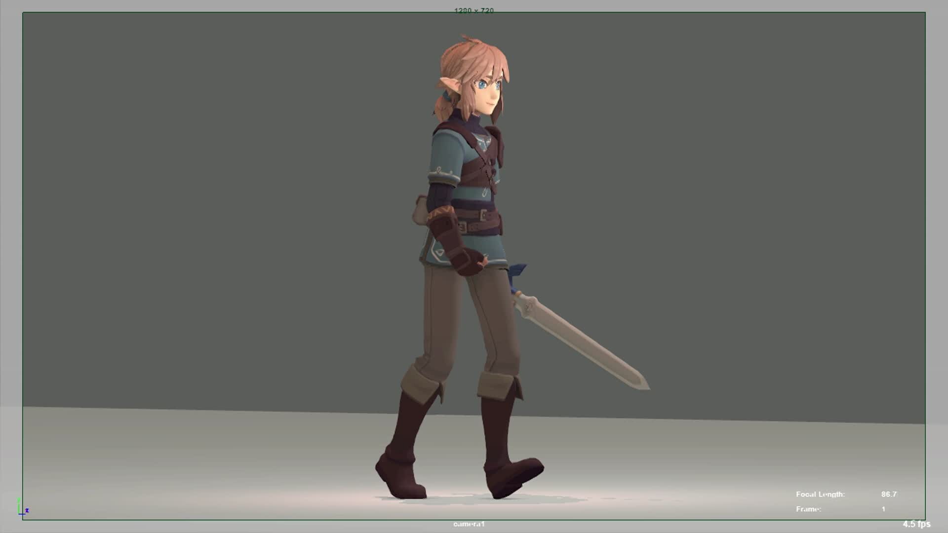 ArtStation - Walk Cycle Link - Z:BOTW