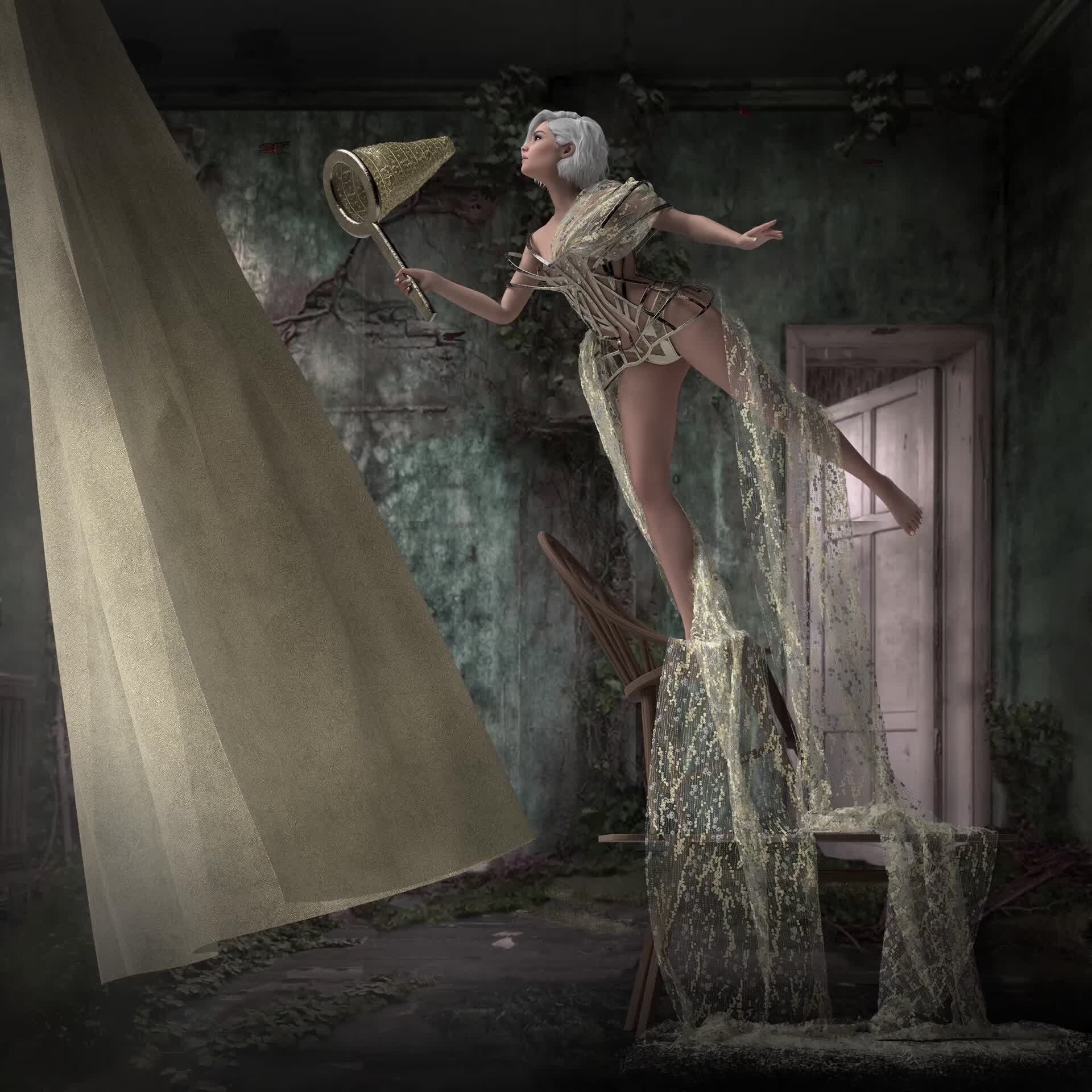 ArtStation - CAGE DRESS Personal Work, 2022