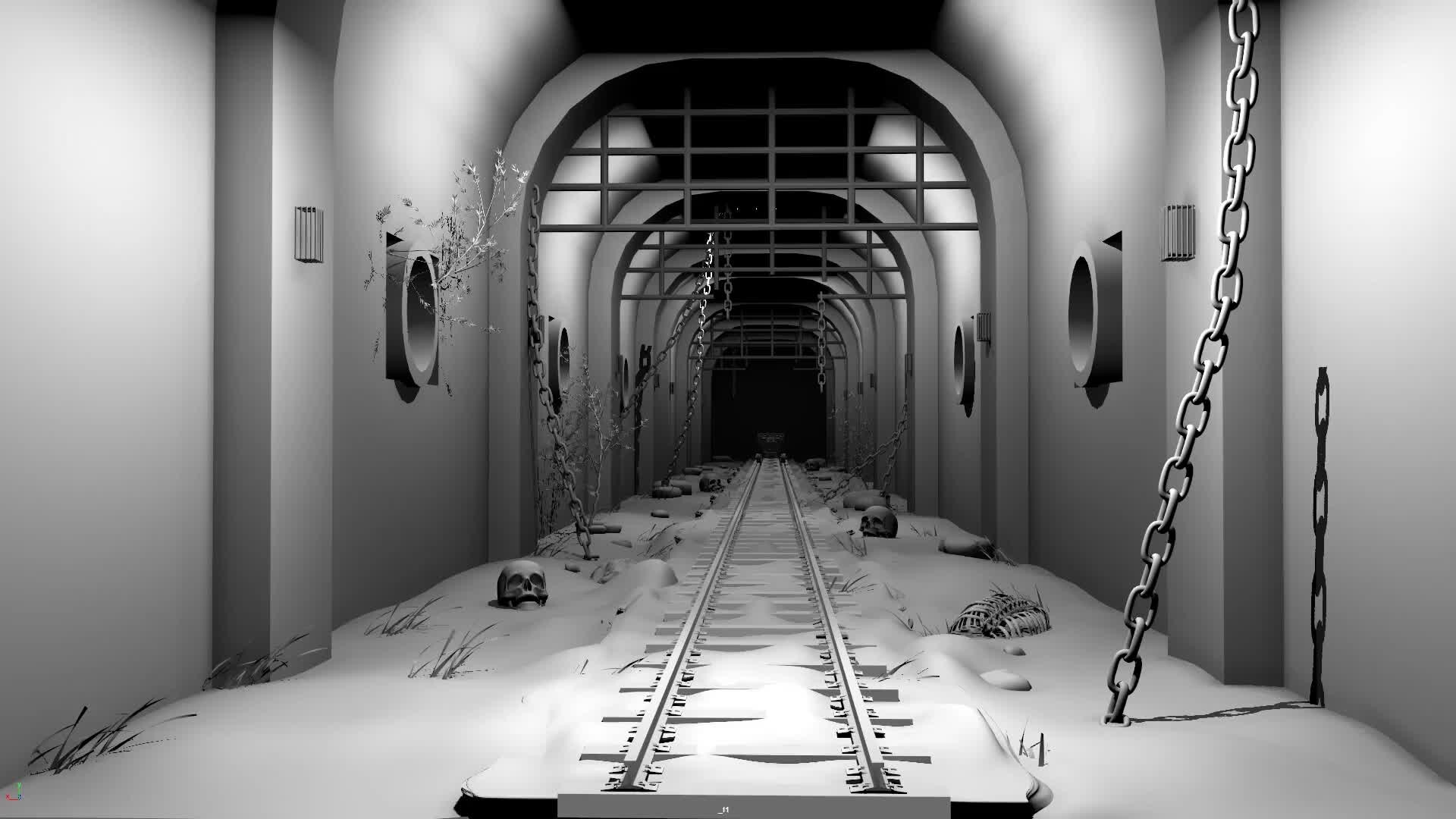 ArtStation - horror tunnel