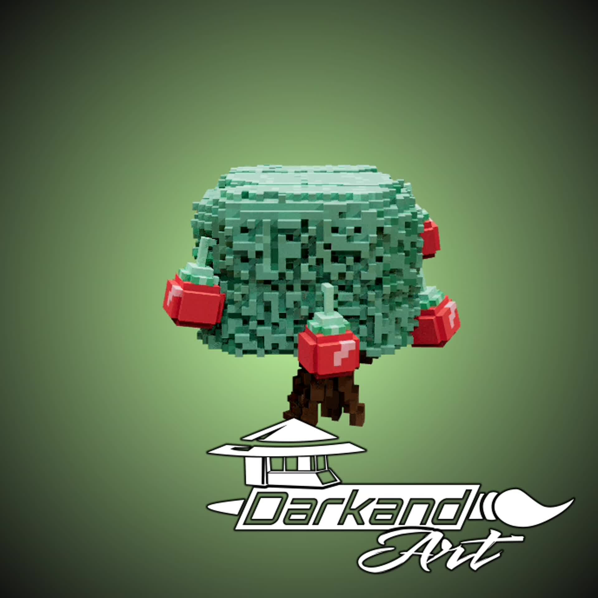 ArtStation - VOXEL/Cubic Berrys Bush
