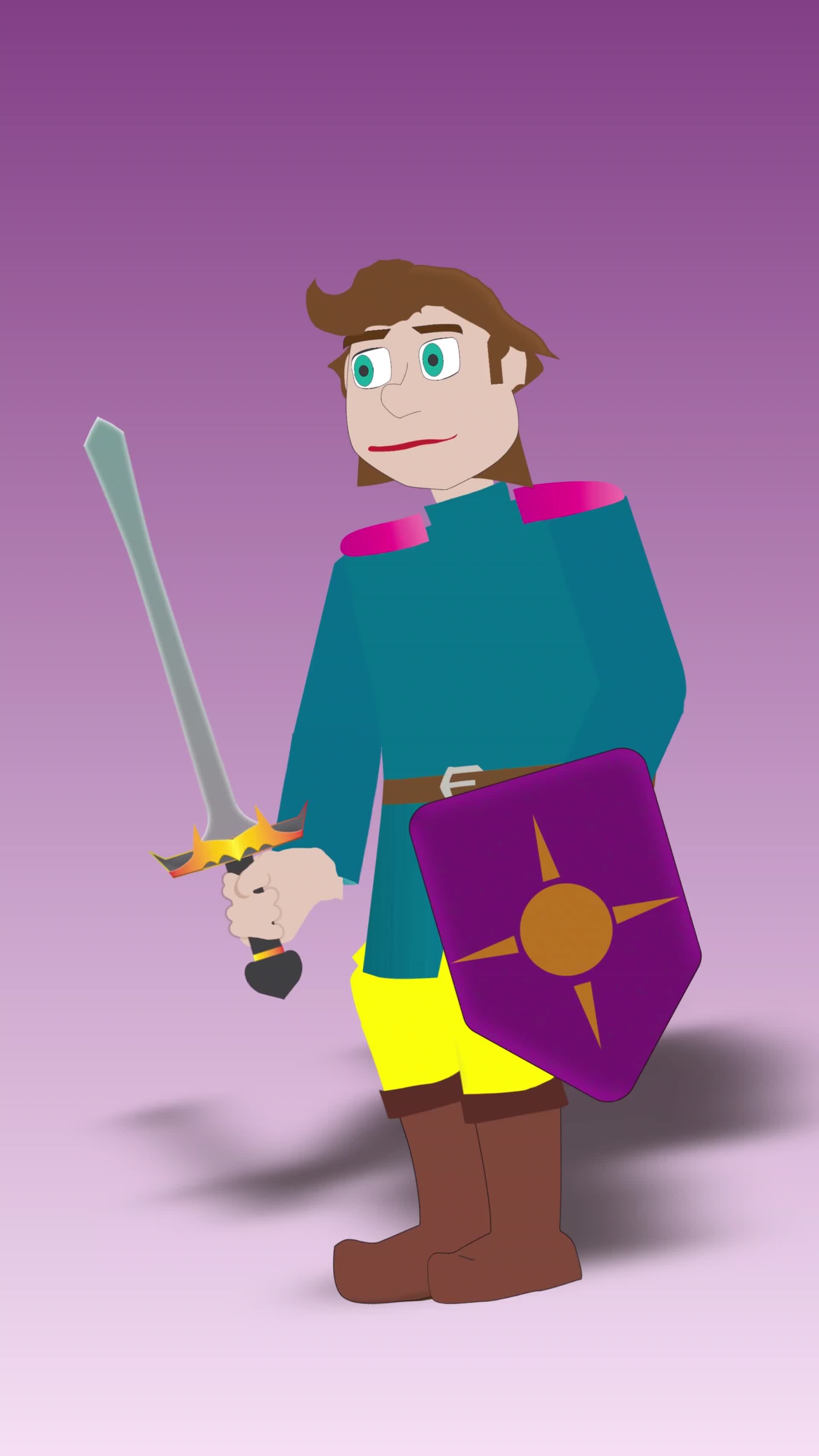 ArtStation - Prince Sword Idle Animated Pose 2D Sprite