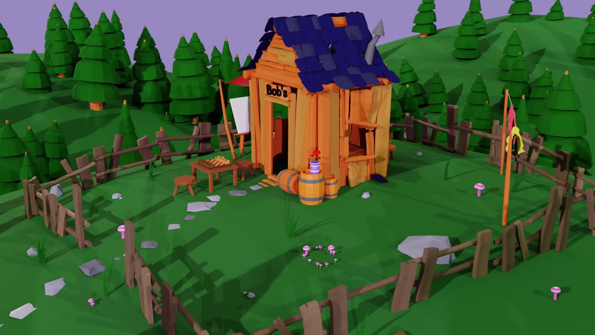 ArtStation - A happy little shack.