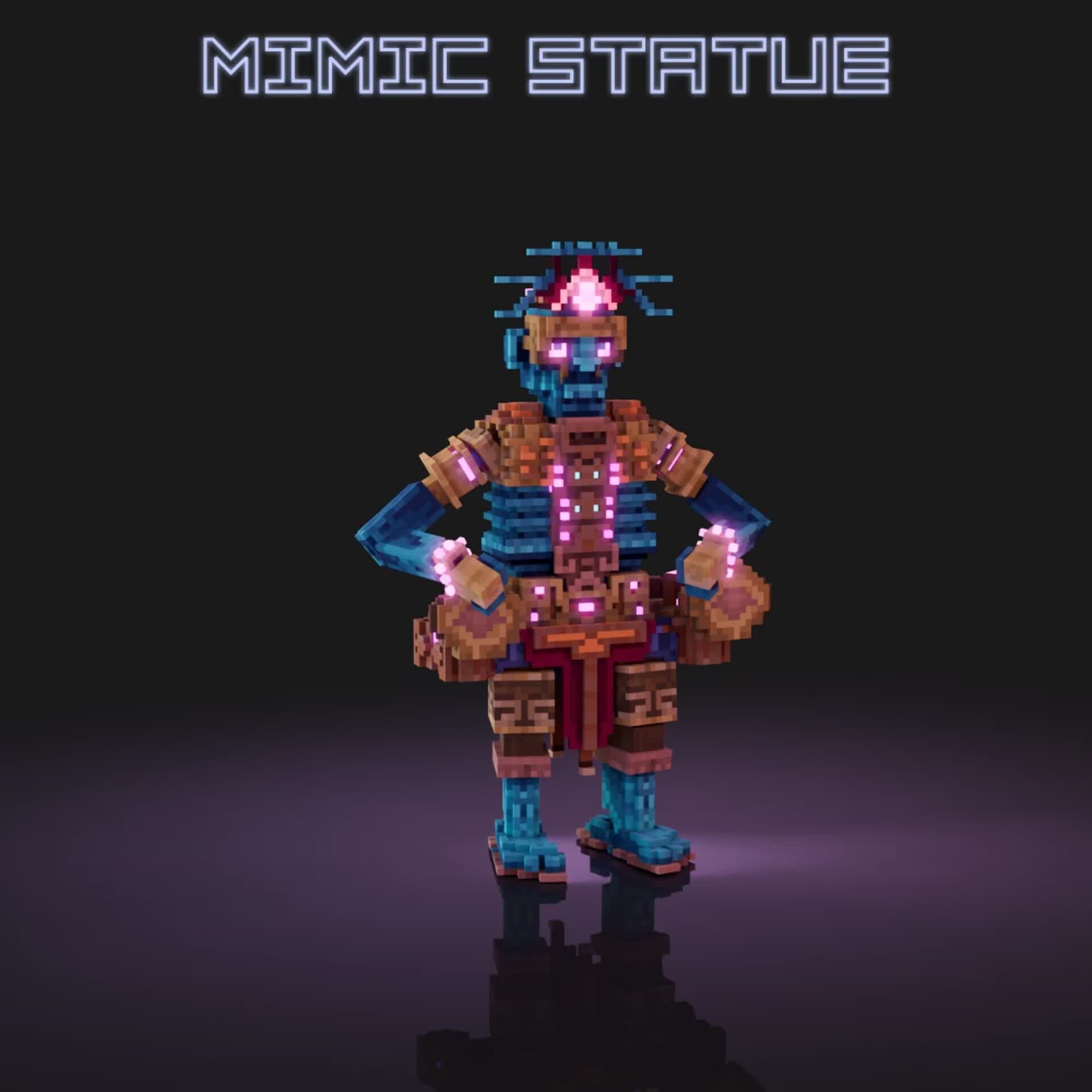 ArtStation - Mimic Statue_Characters Animation_ Light Trail Adventures