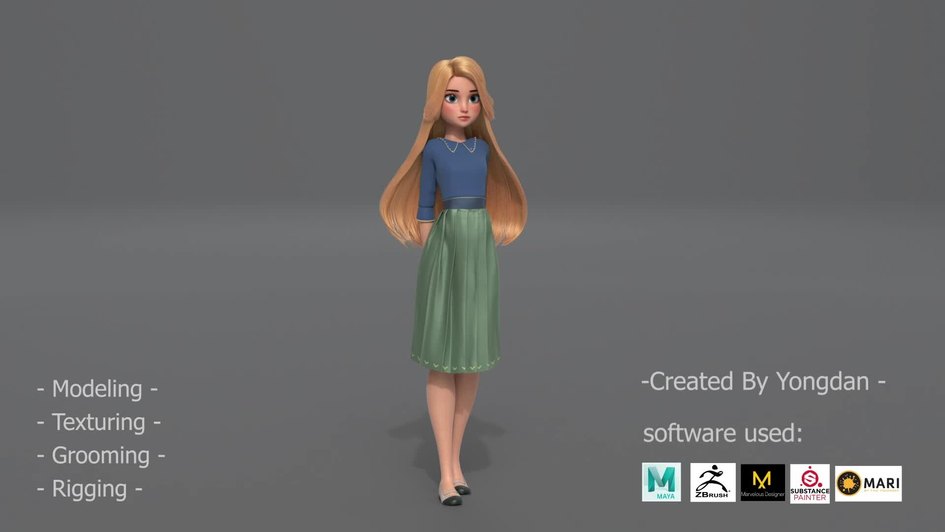 ArtStation - girl character reel