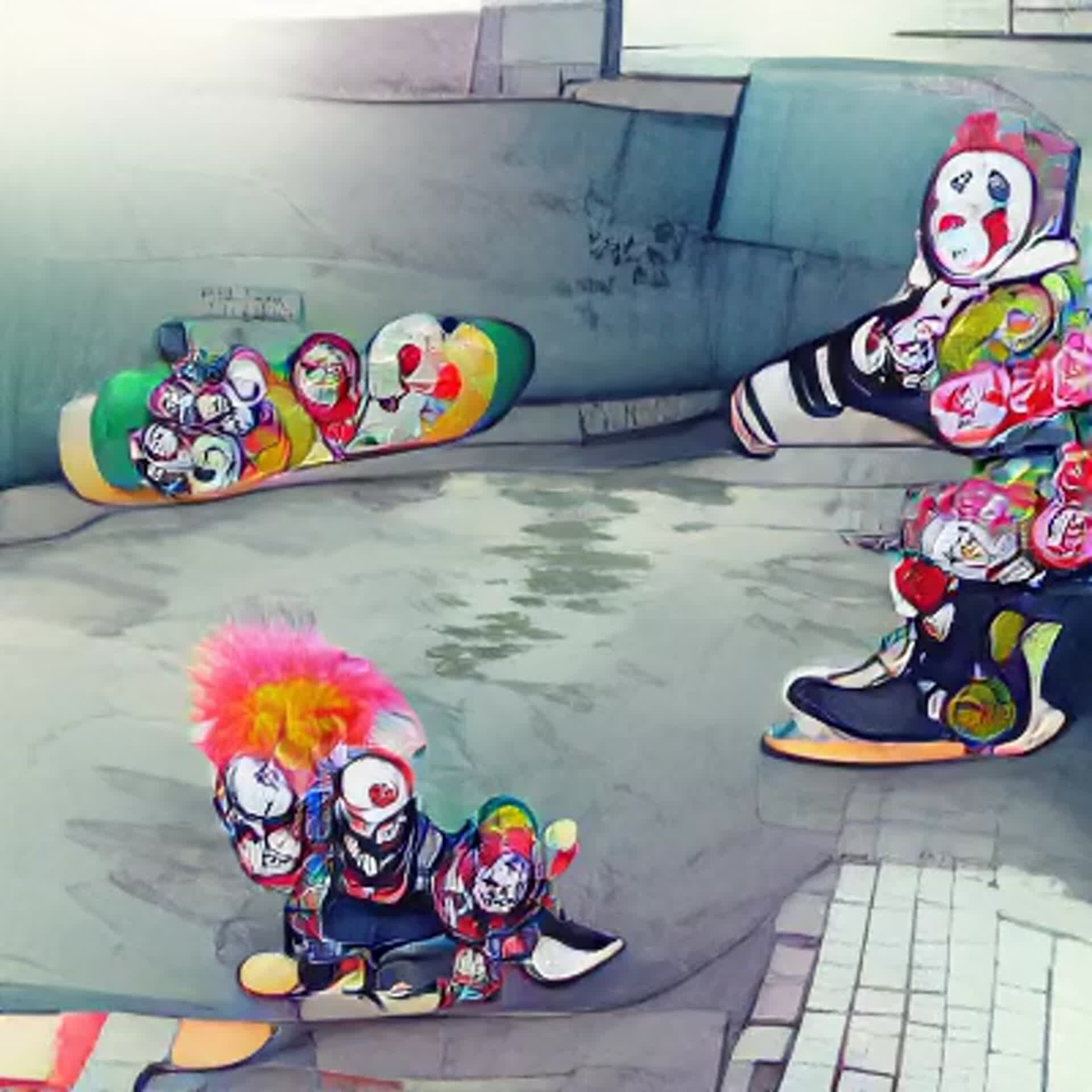 ArtStation - Skating Clown Punk Thugs