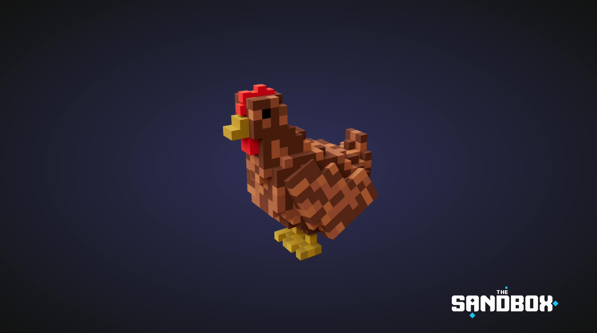 ArtStation - Brown Voxel Chicken