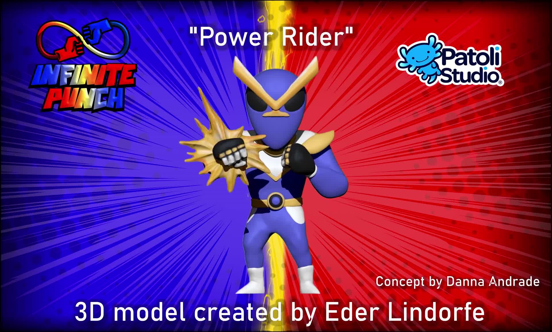 ArtStation - Infinite Punch video game 3D character "Power Rider"