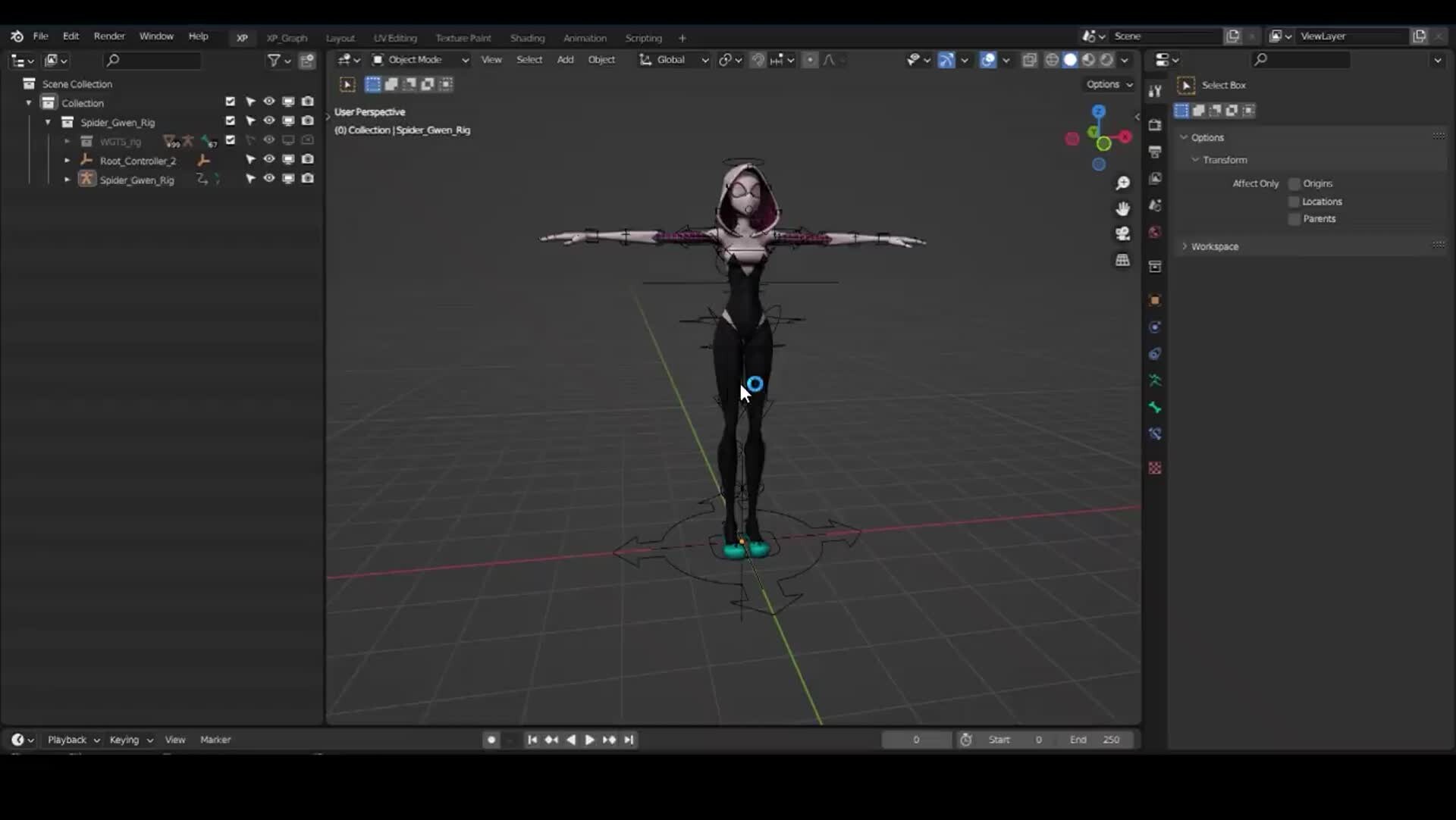 ArtStation - Blender Spider Gwen Rig