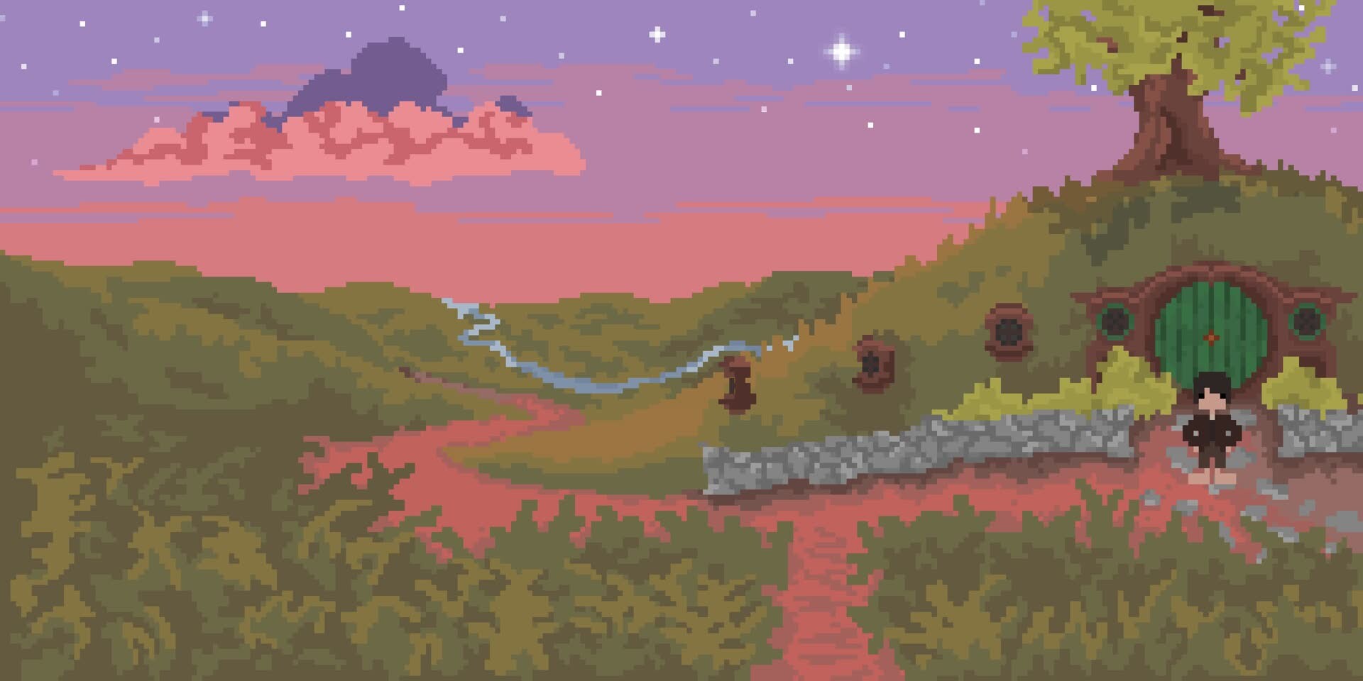 ArtStation - LOTR Hobbiton Pixel Art