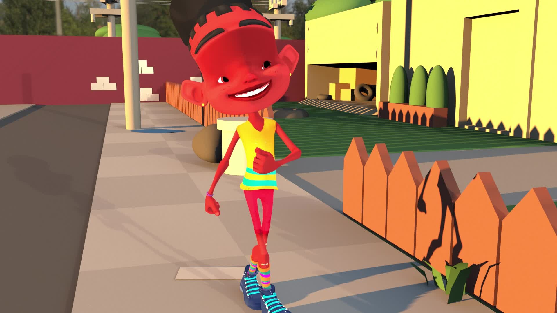 ArtStation - 3D Happy Walk Cycle animation