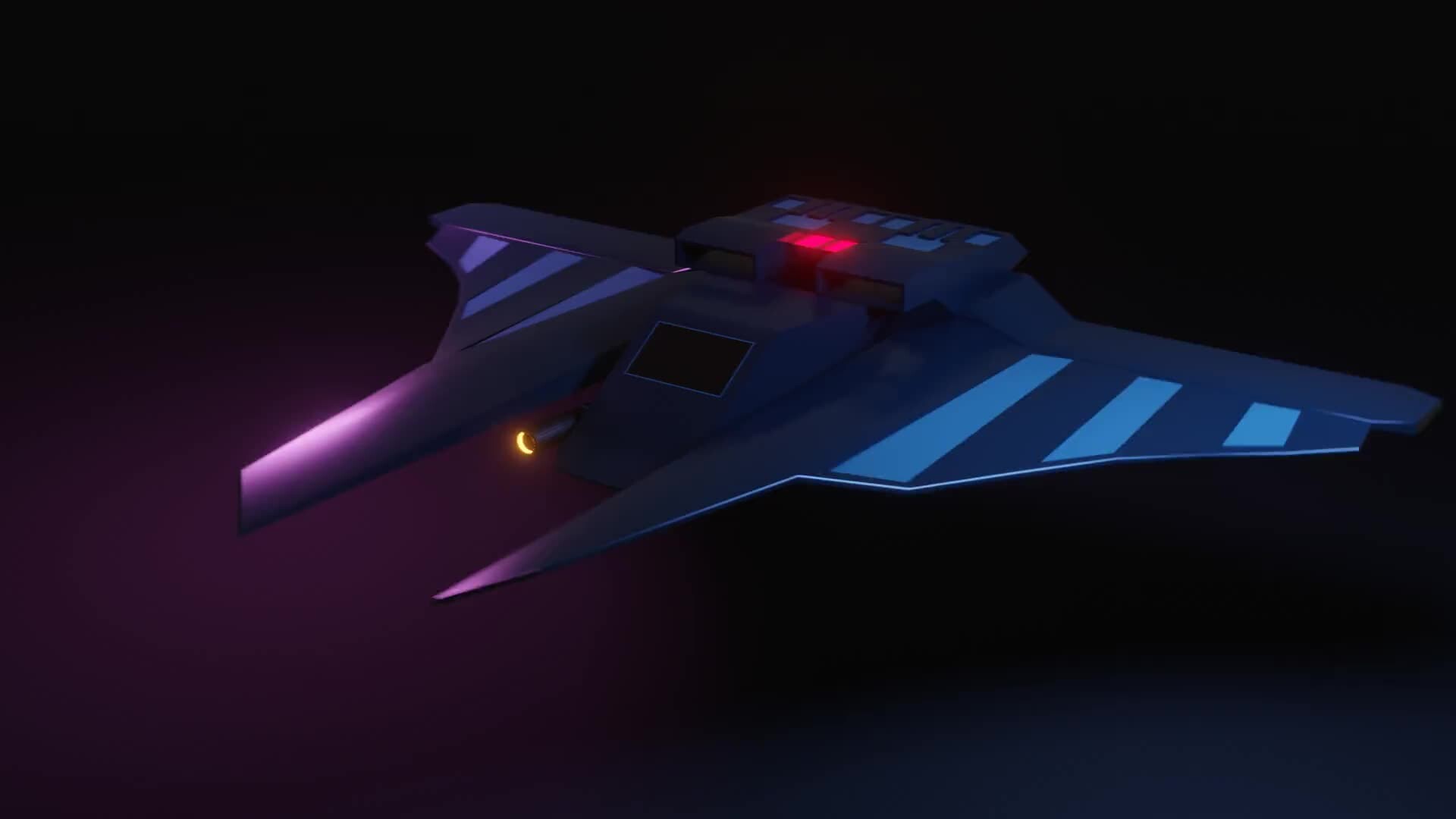 ArtStation - Low Poly Spaceship