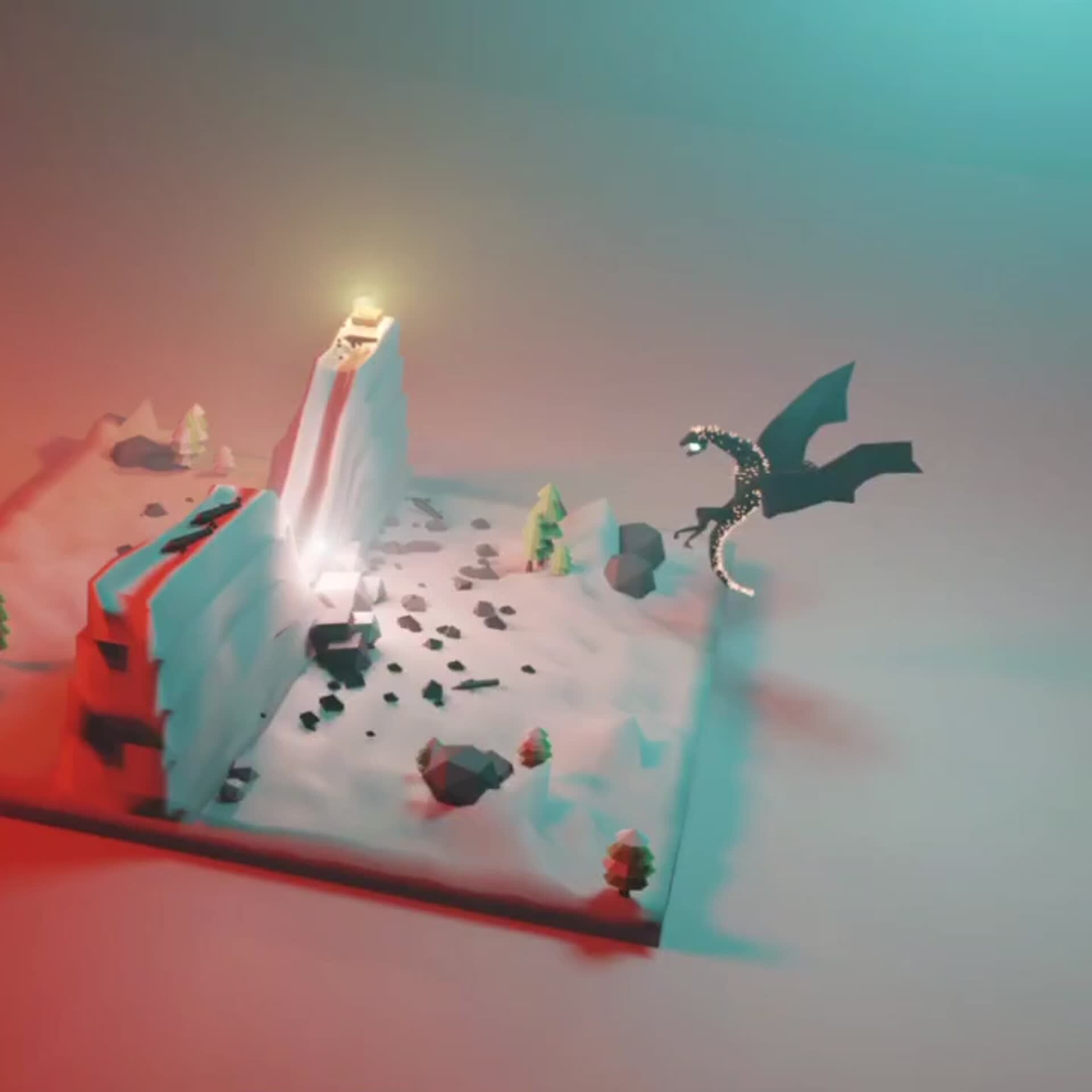 ArtStation - Dragon melting wall